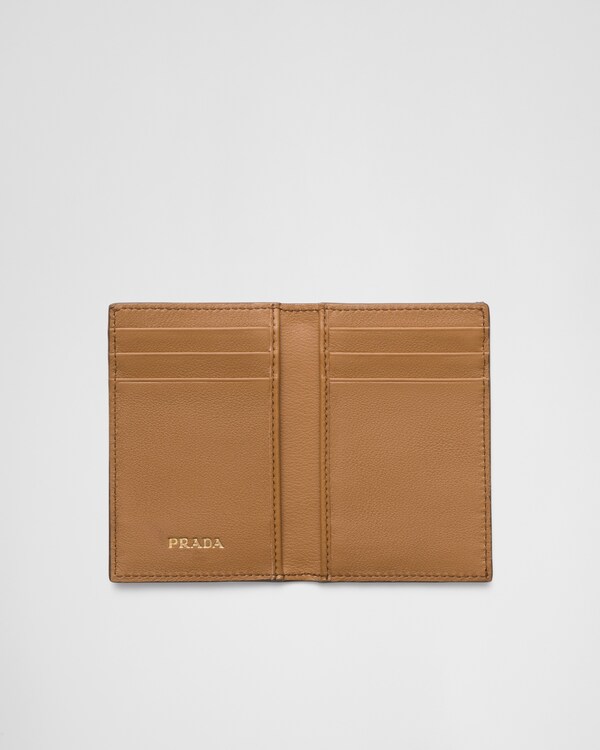 Caramel Leather Card Holder | PRADA