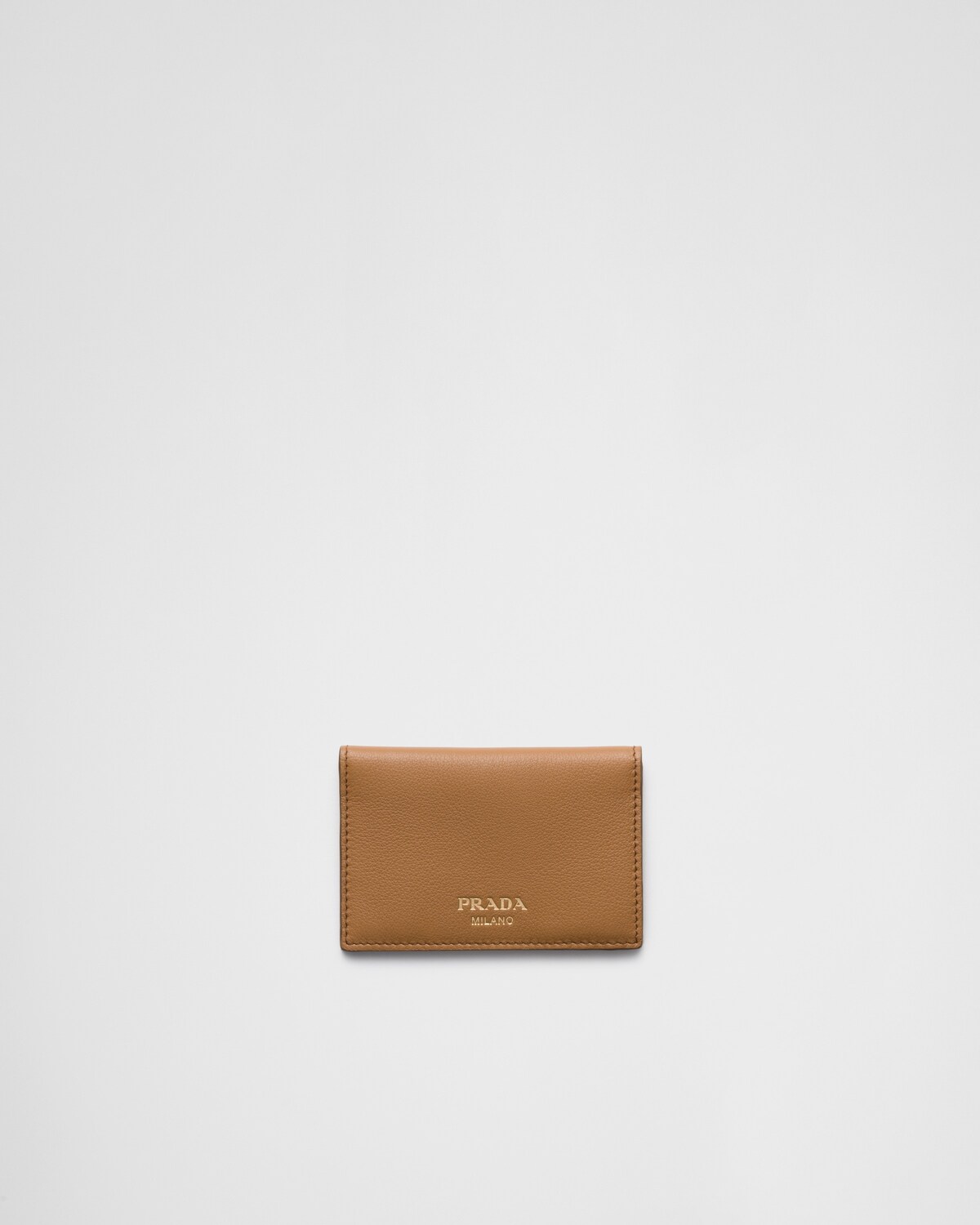 Caramel Leather Card Holder | PRADA