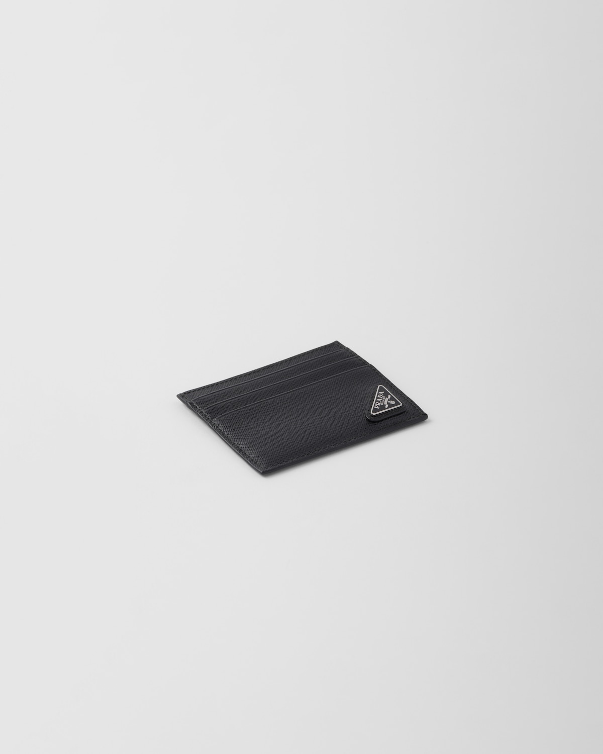 Black Saffiano Leather Card Holder | PRADA
