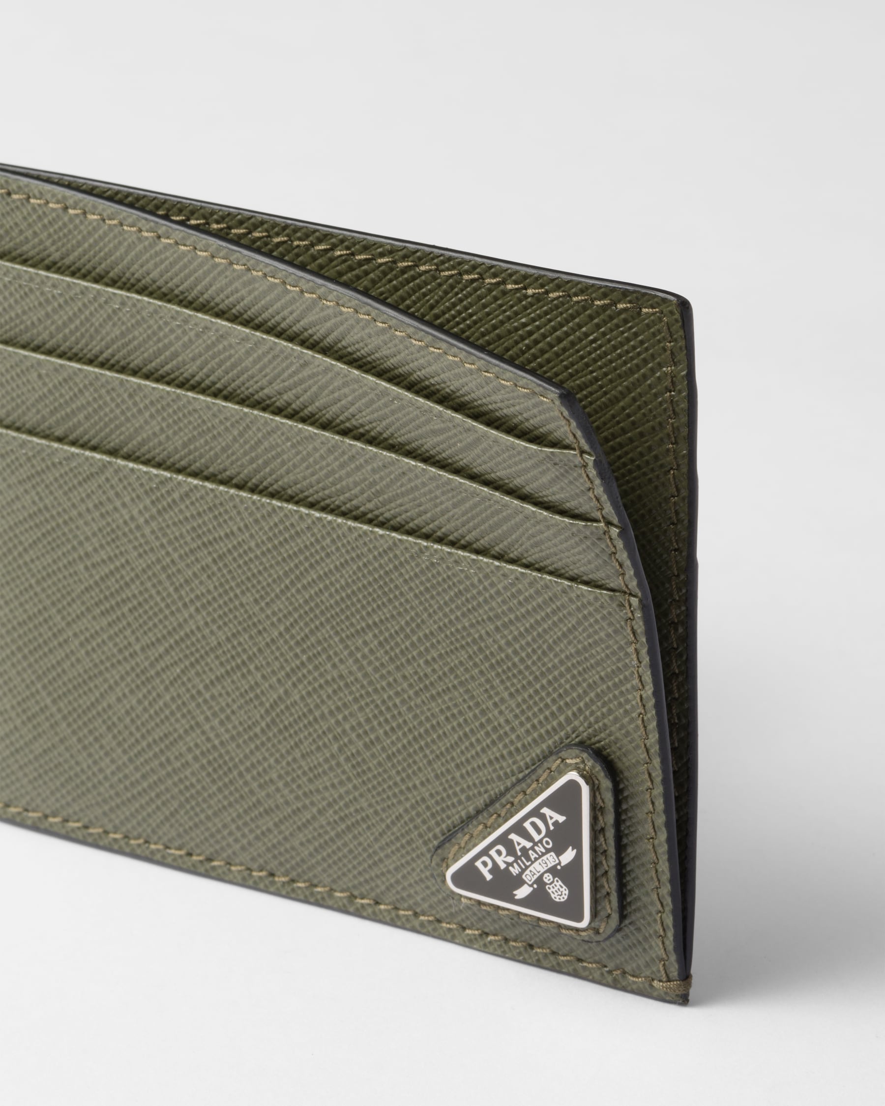 Loden Green Saffiano Leather Card Holder | PRADA