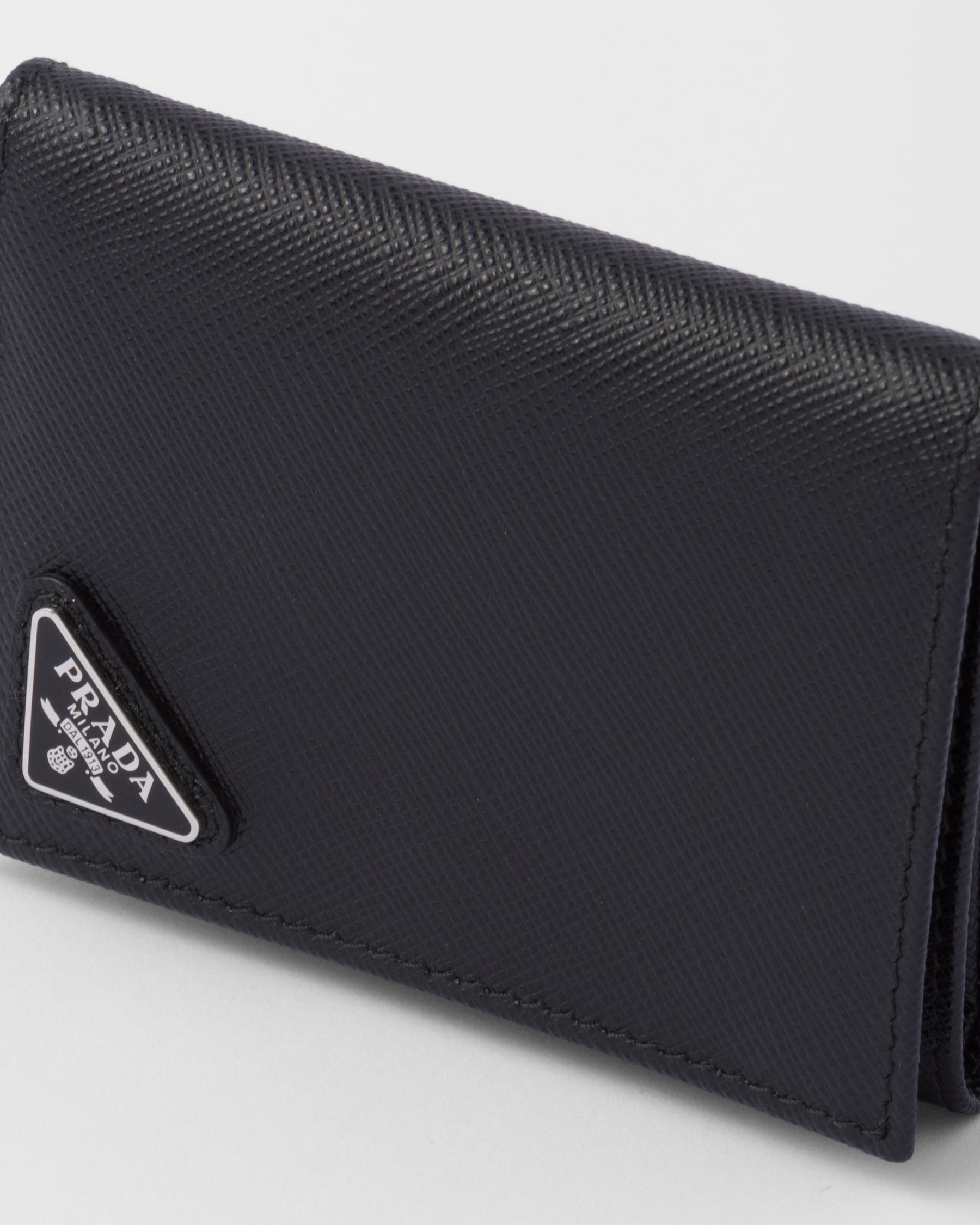 Black Small Saffiano Leather Wallet | PRADA