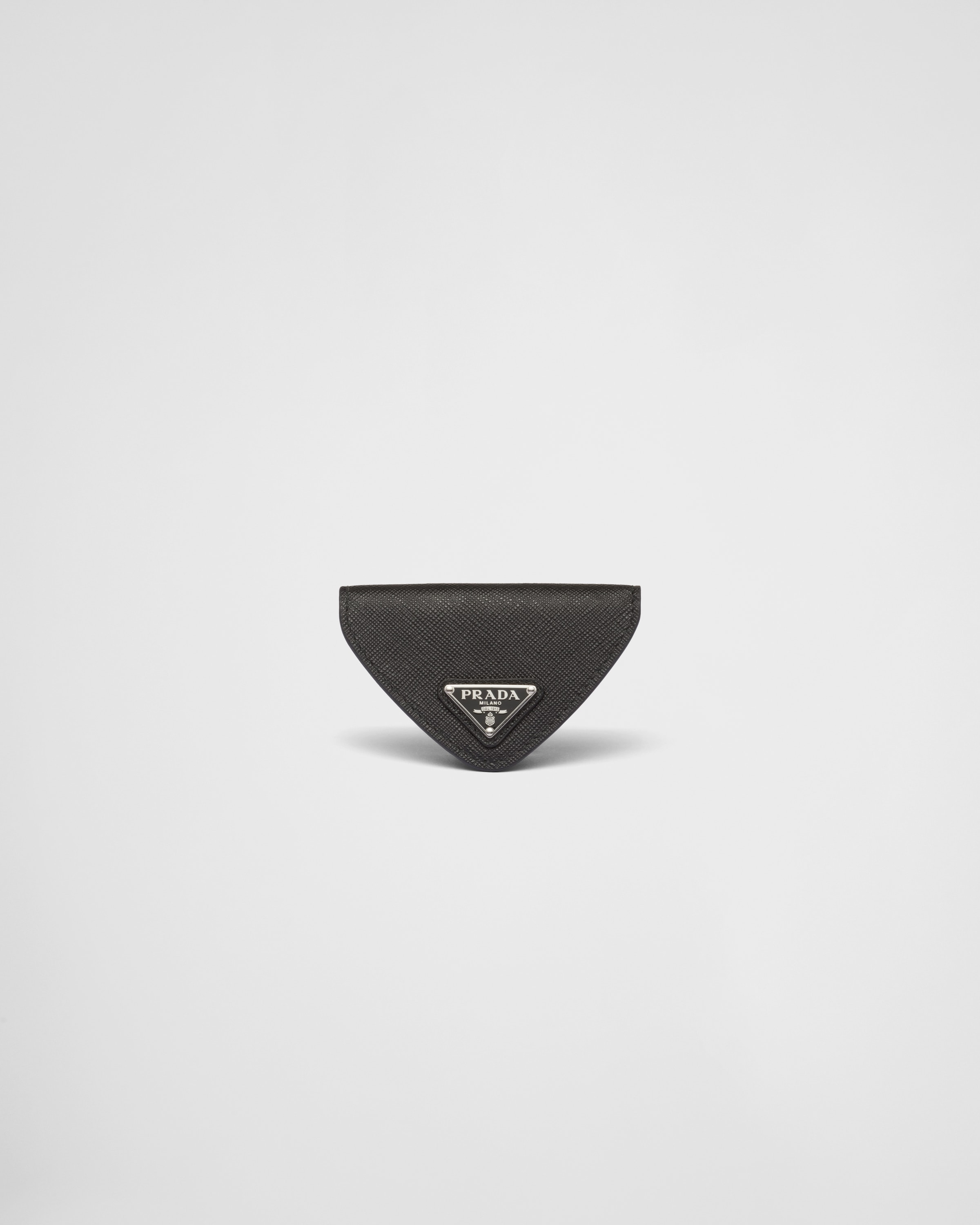 Black Saffiano leather coin purse | Prada