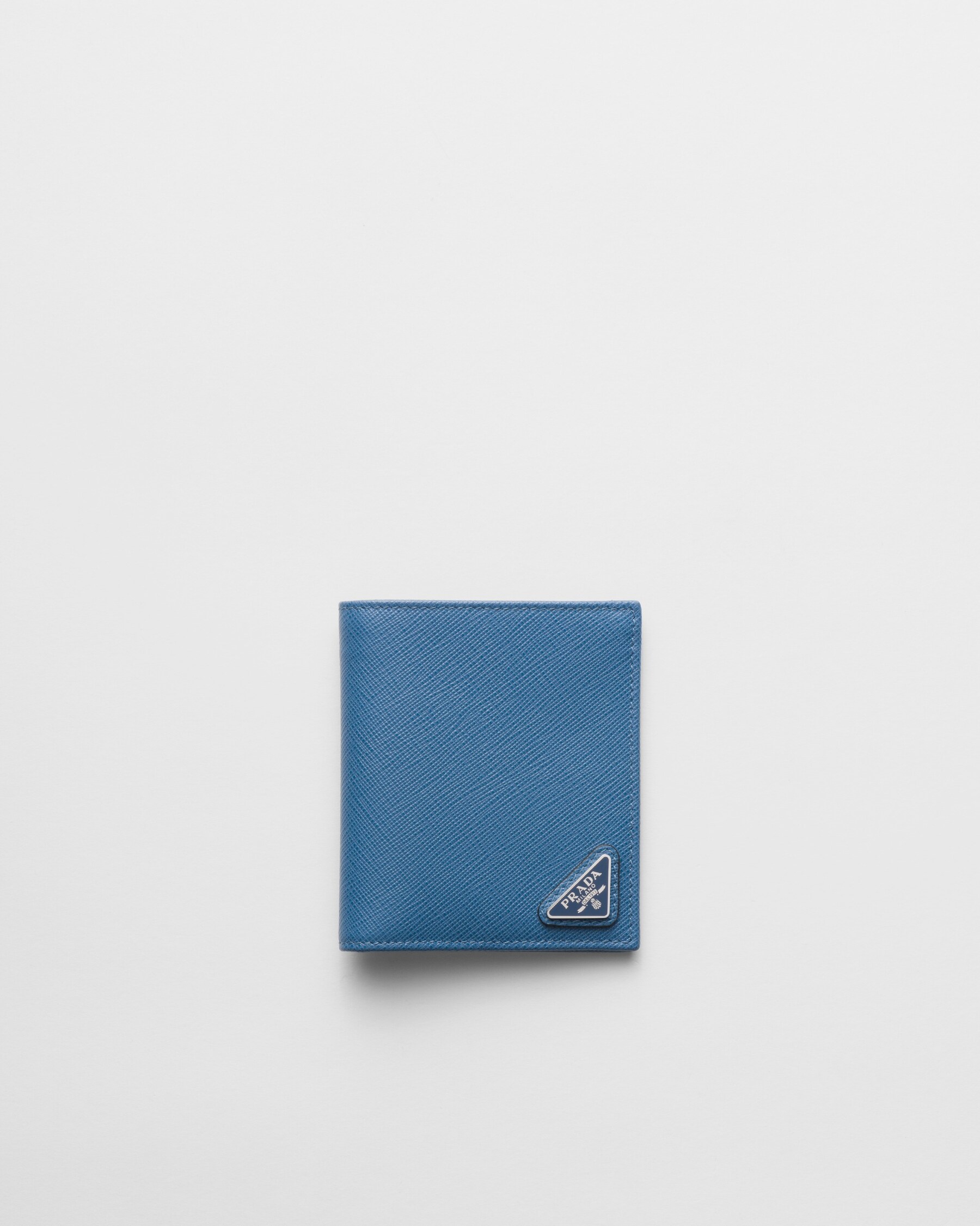 Aviator Blue Saffiano Leather Wallet | PRADA