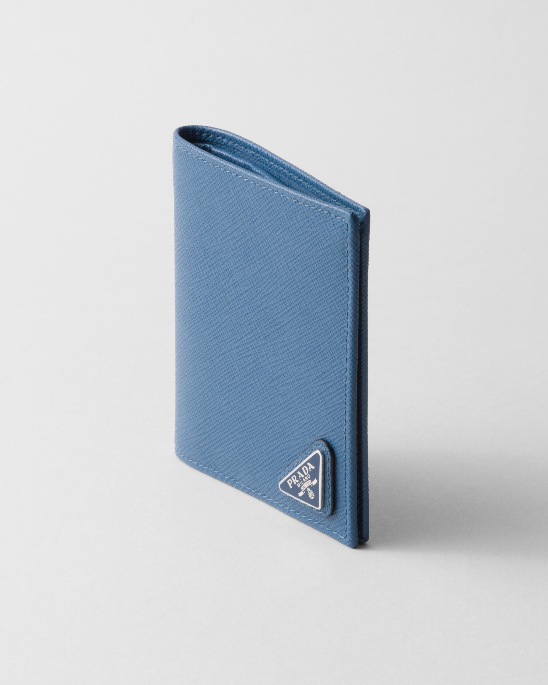 Aviator Blue Saffiano Leather Wallet | PRADA