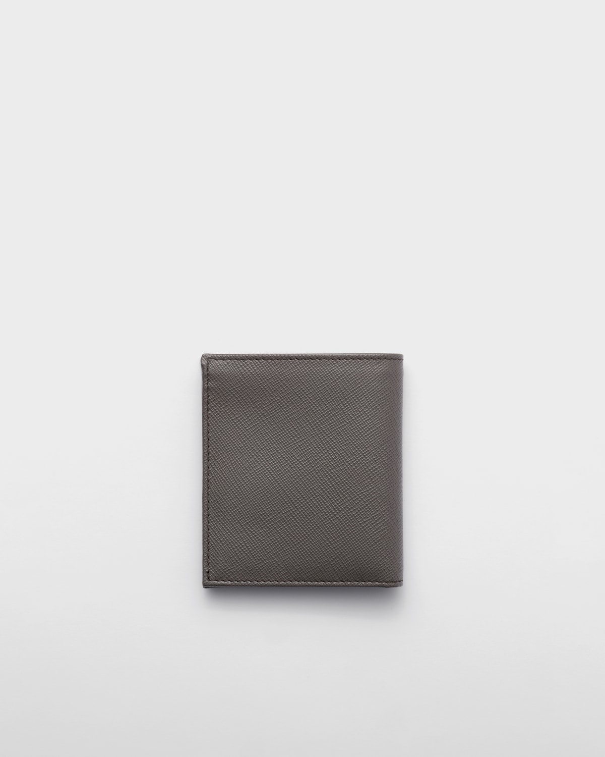 Smoky Gray Saffiano Leather Wallet | PRADA - United States