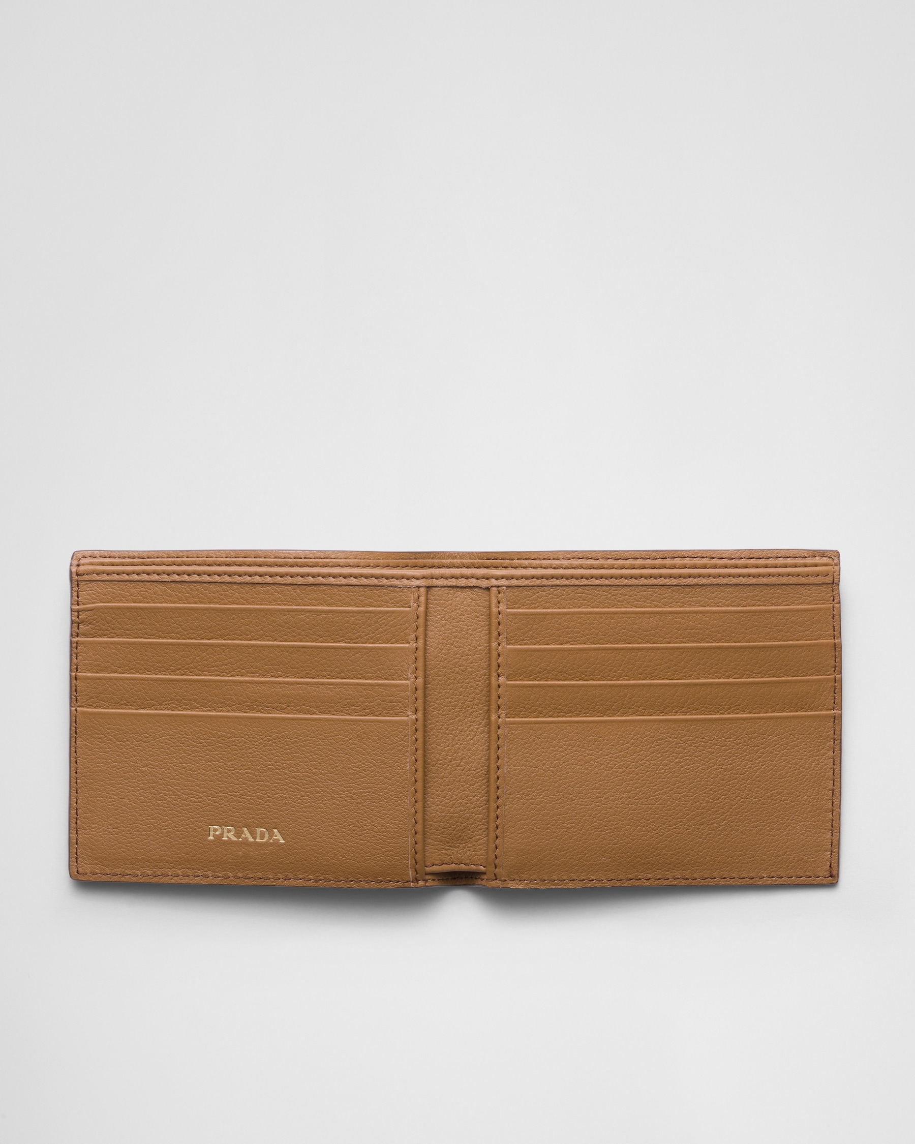 Caramel Leather Wallet | PRADA