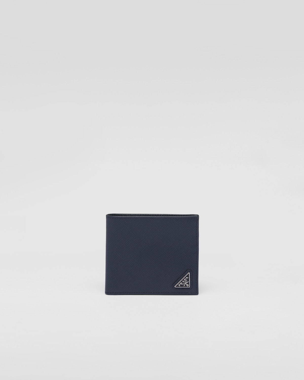 Baltic Blue Saffiano Leather Wallet | PRADA