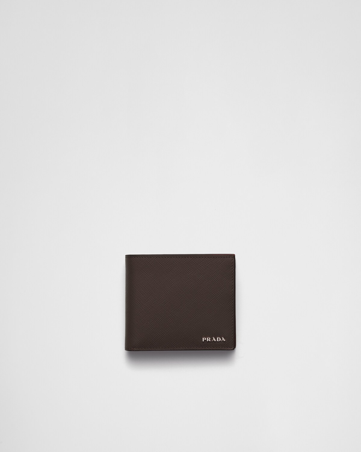 ダークブラウン/ネイビー サフィアーノレザー 財布 | PRADA