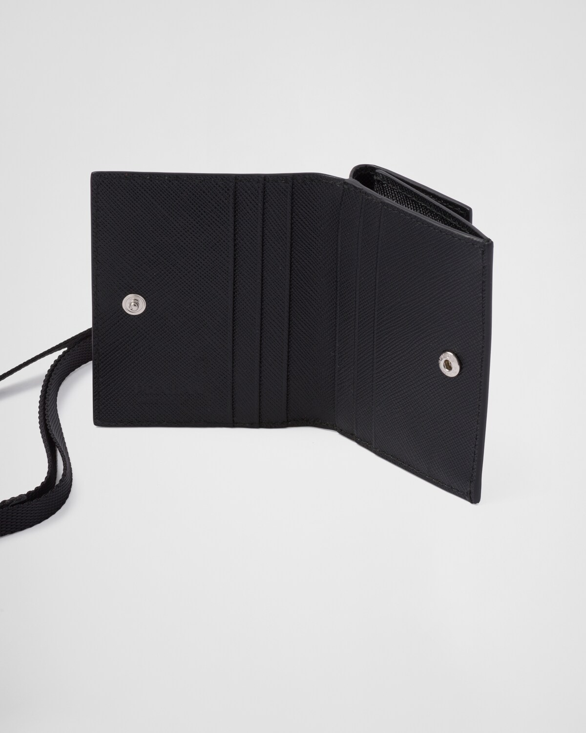 Black Saffiano Leather Card Holder | PRADA