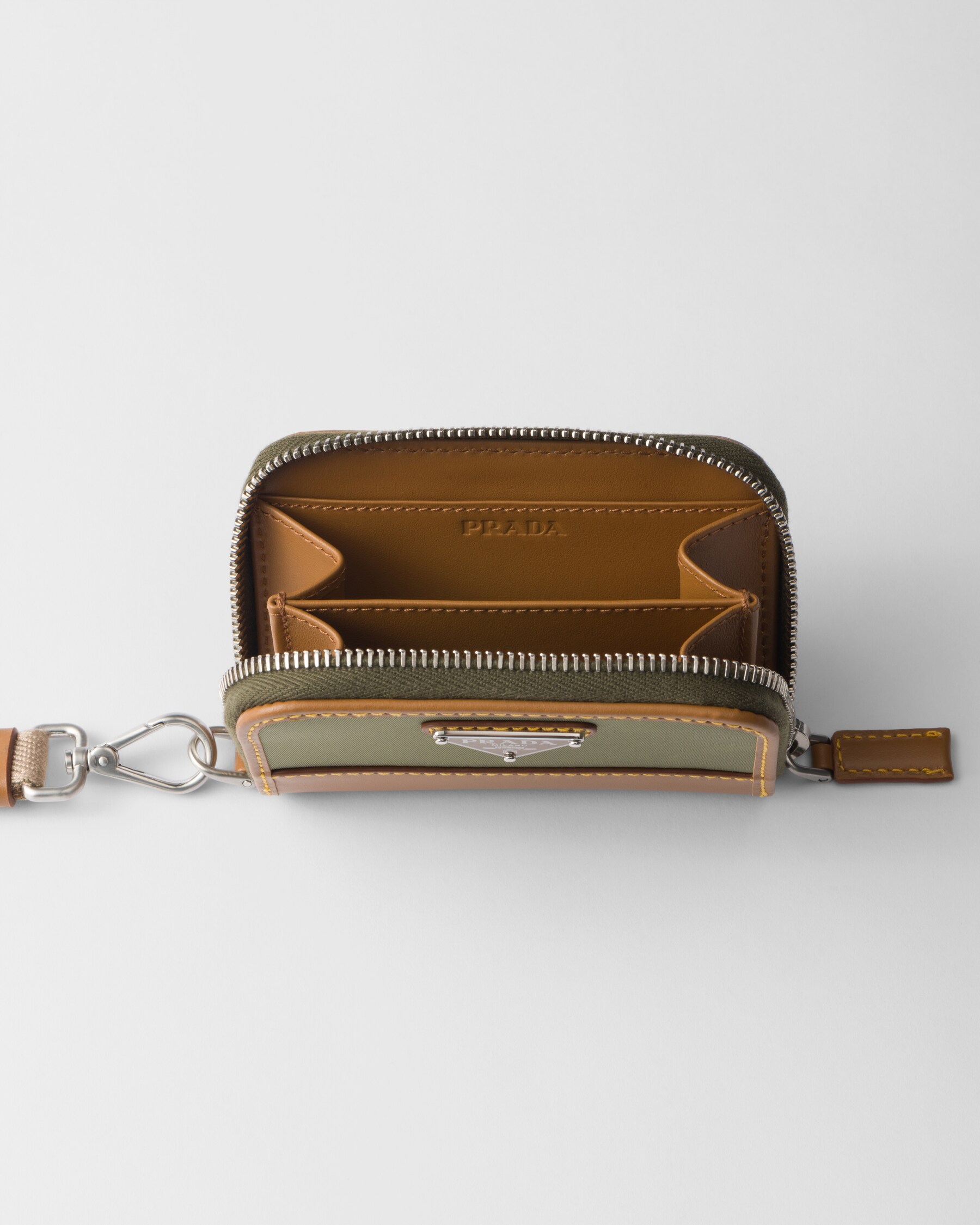 Military/caramel Re-nylon Coin Purse | PRADA