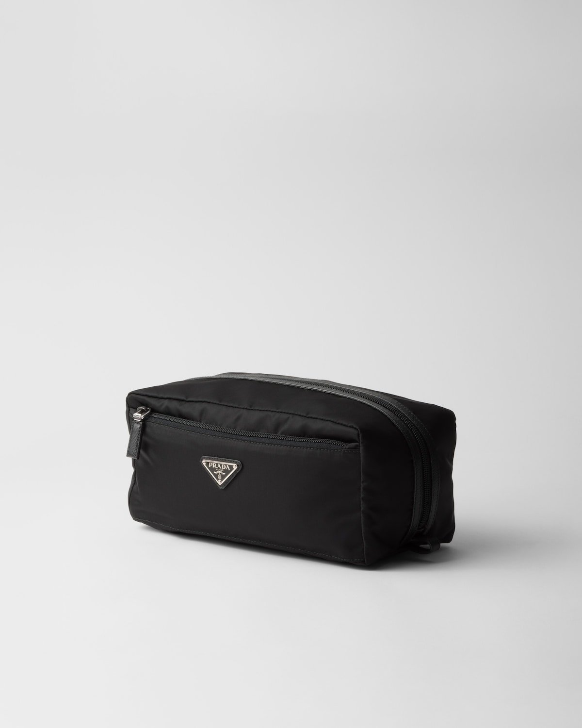 Black Re-nylon And Saffiano Leather Travel Pouch | PRADA - United States