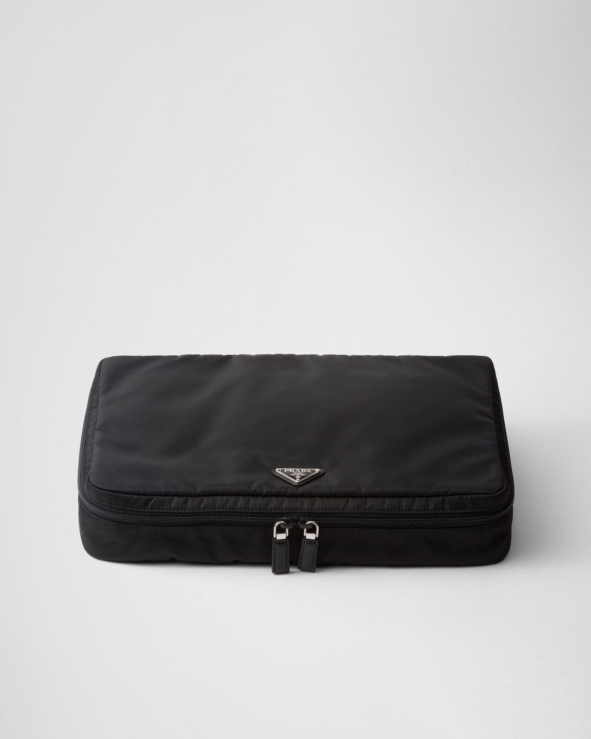Black Large Re-nylon Zipper Pouch | PRADA