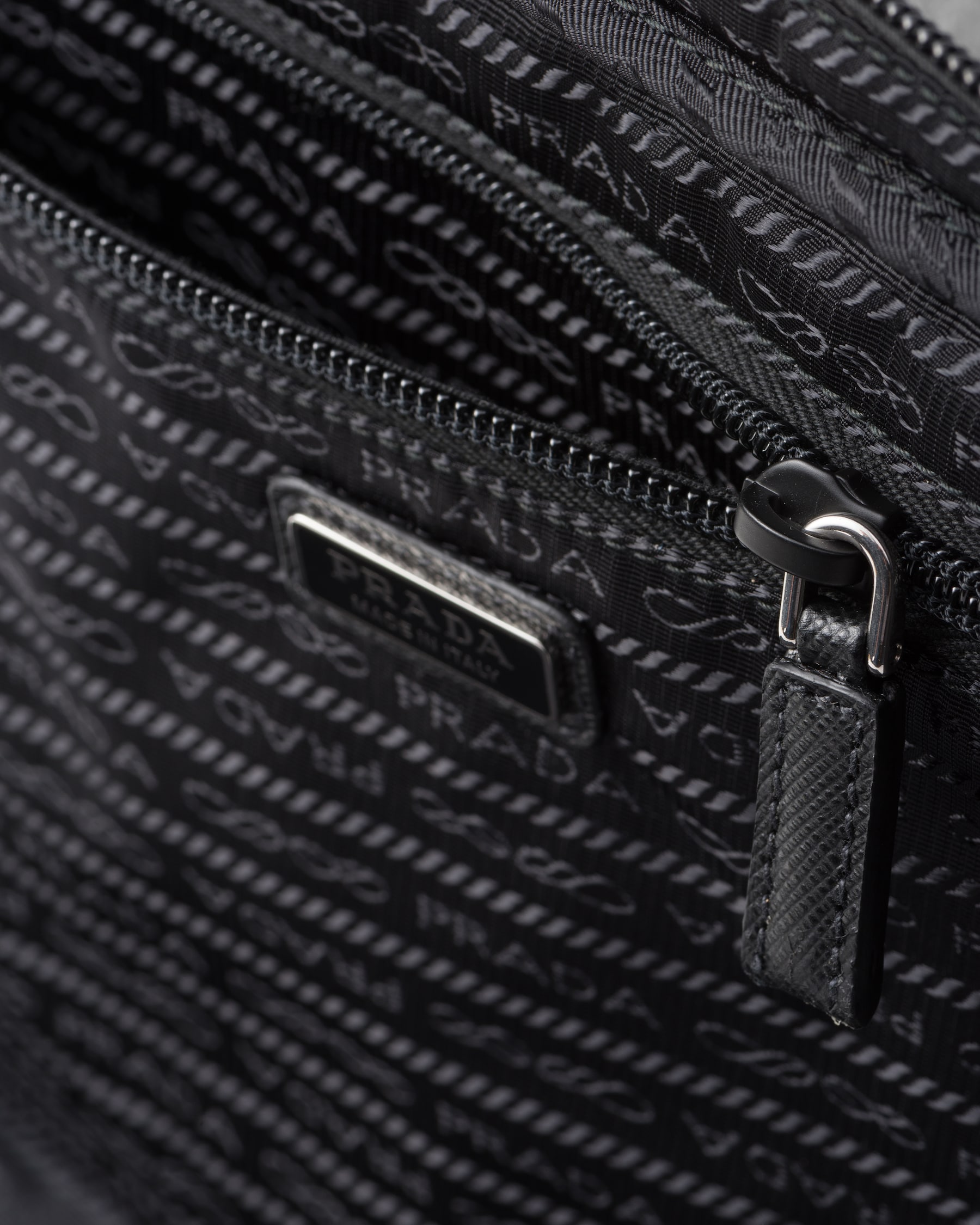 Black Large Re-nylon Zipper Pouch | PRADA - United States