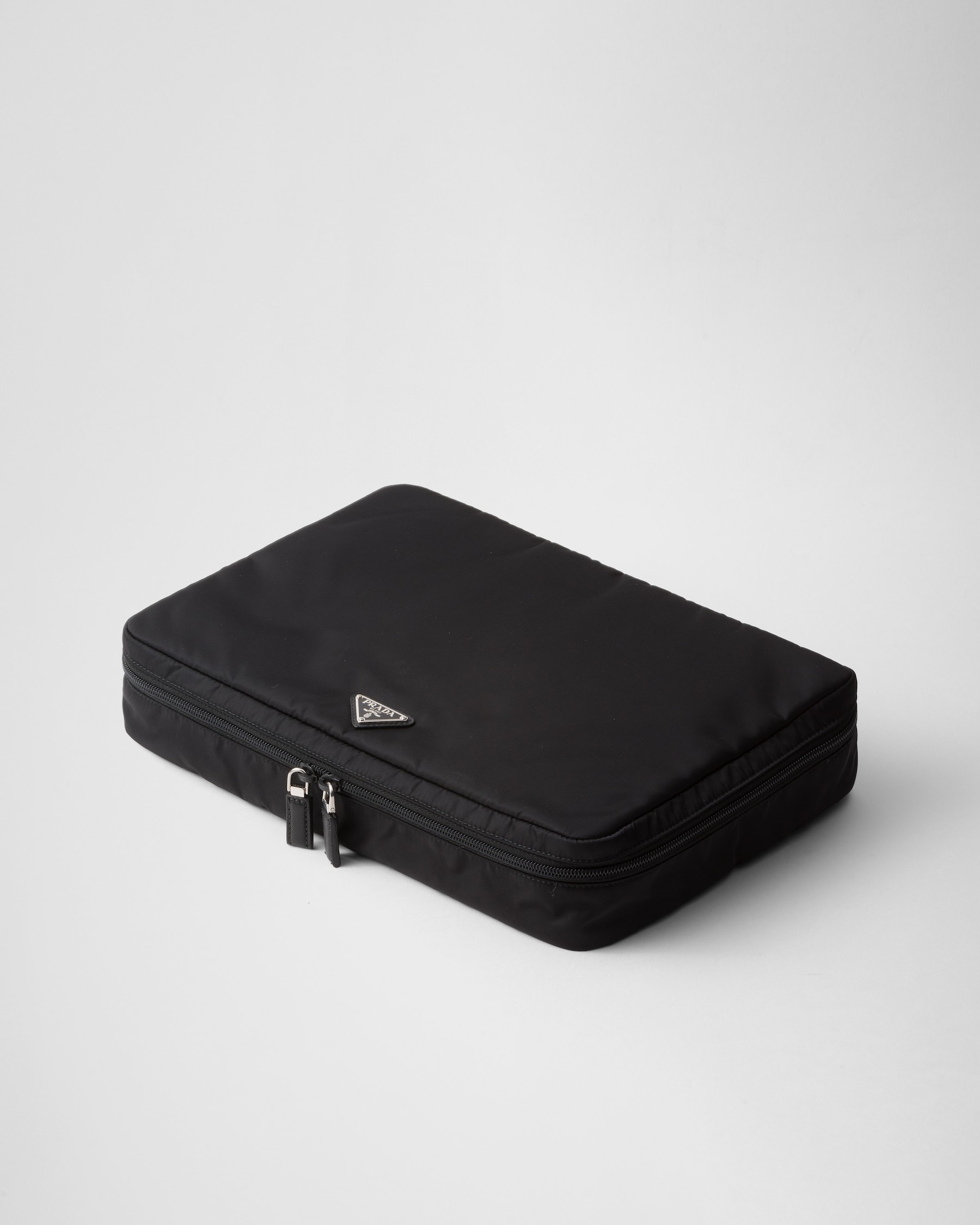 Black Large Re-nylon Zipper Pouch | PRADA