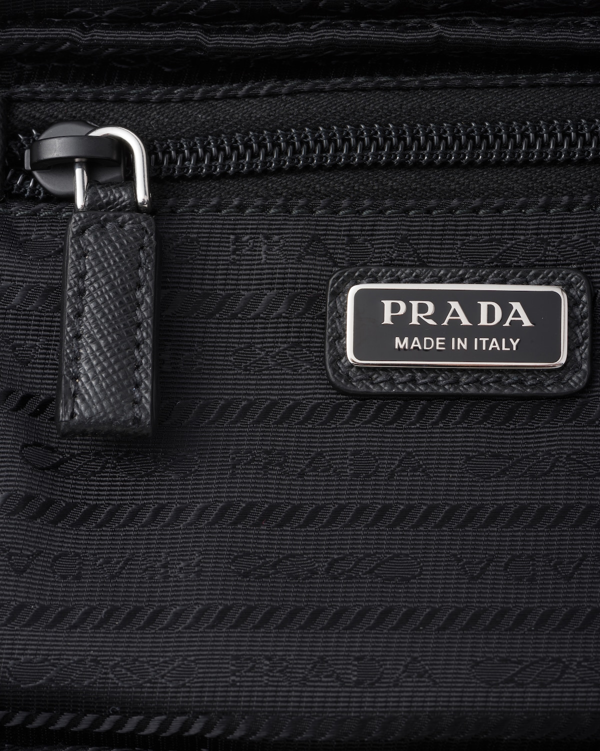 Black Small Re-nylon Zipper Pouch | PRADA