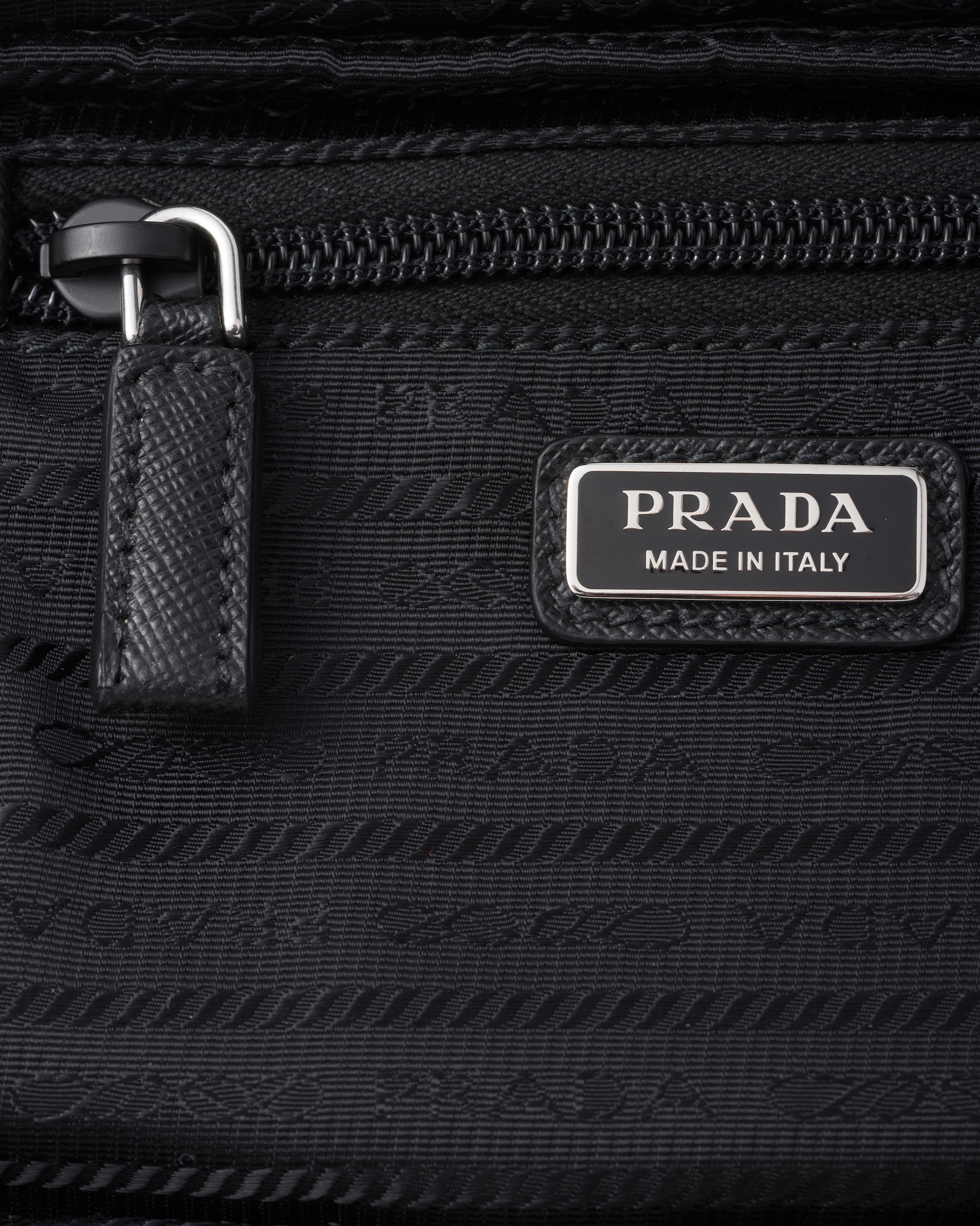 Black Small Re-nylon Zipper Pouch | PRADA