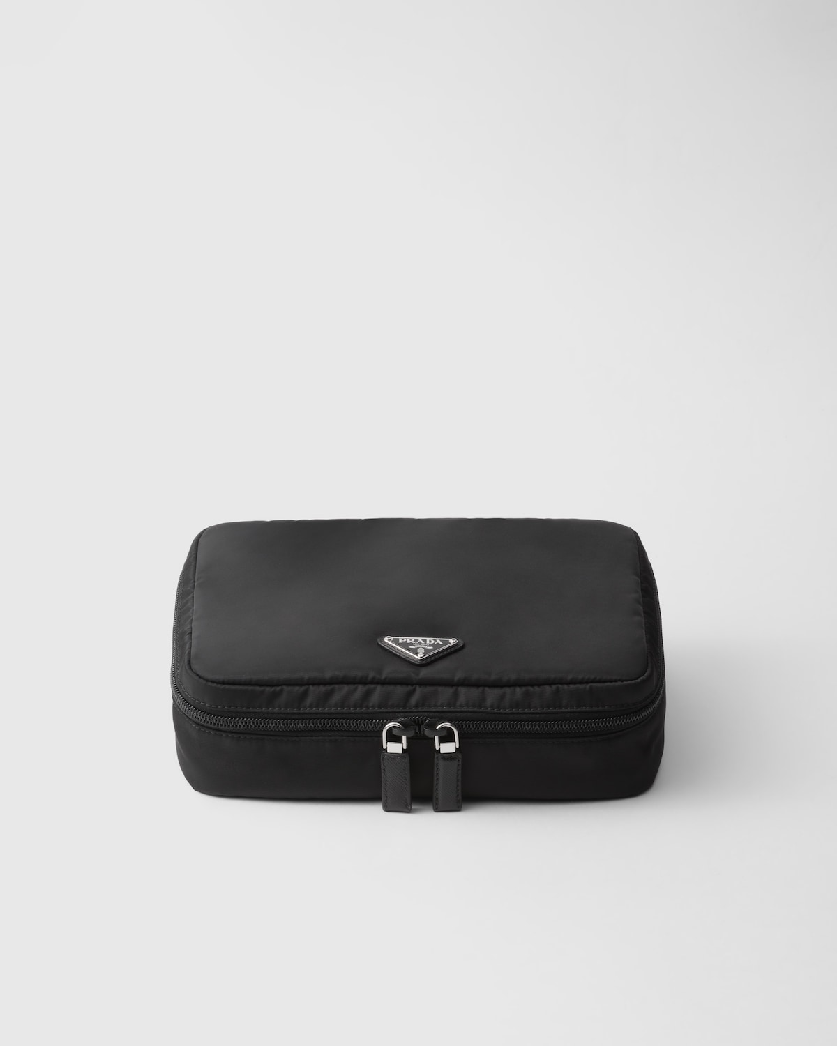 Black Medium Re-nylon Zipper Pouch | PRADA