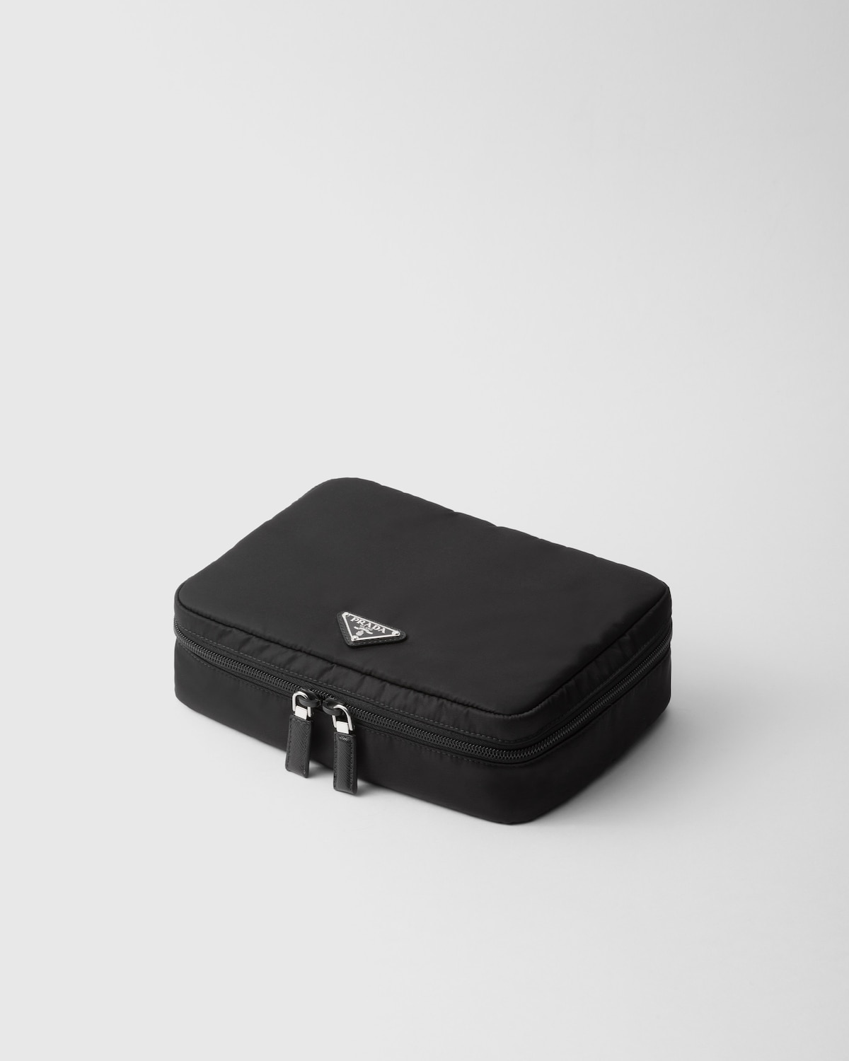 Black Medium Re-nylon Zipper Pouch | PRADA