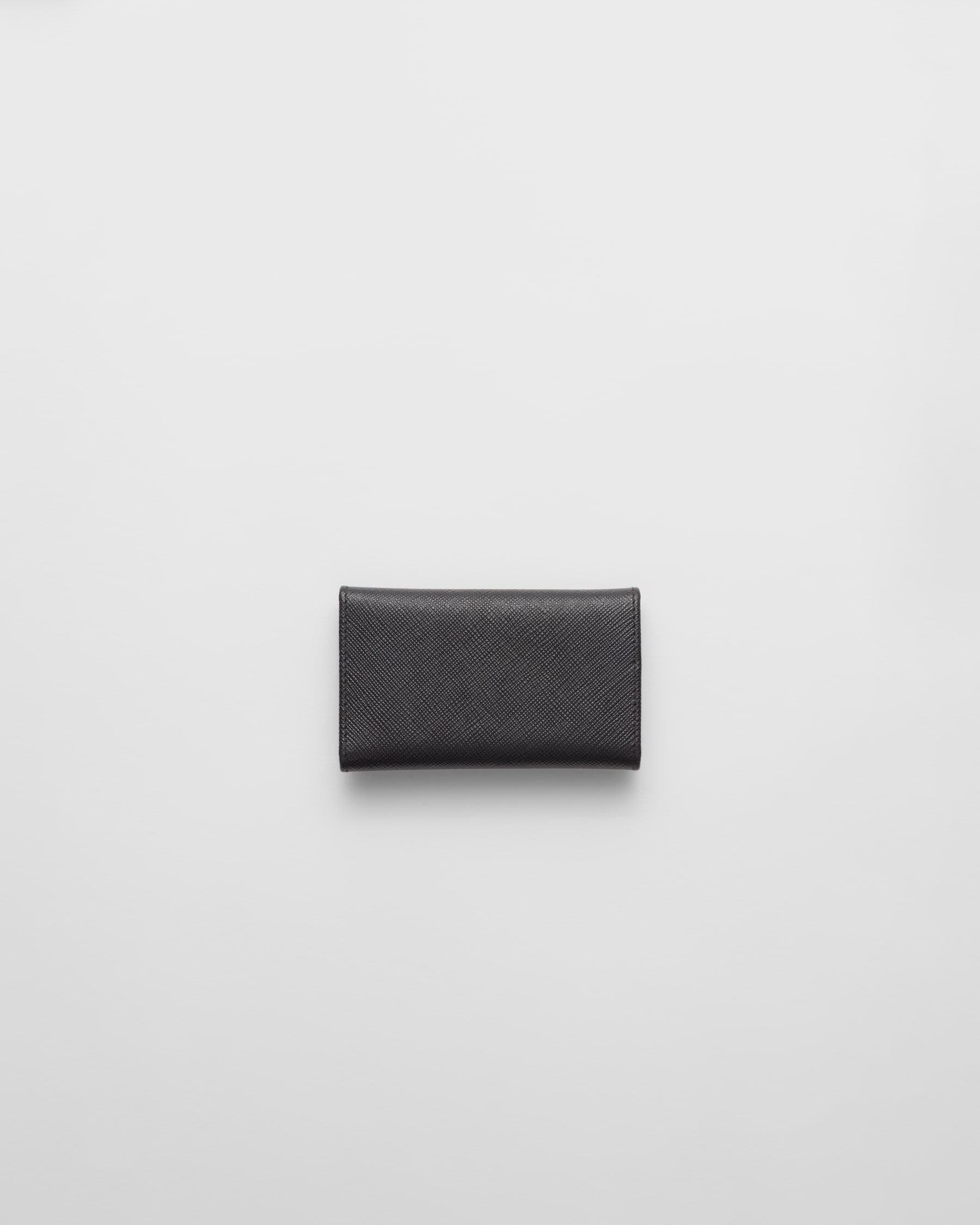 Black Saffiano Leather Key Case | PRADA