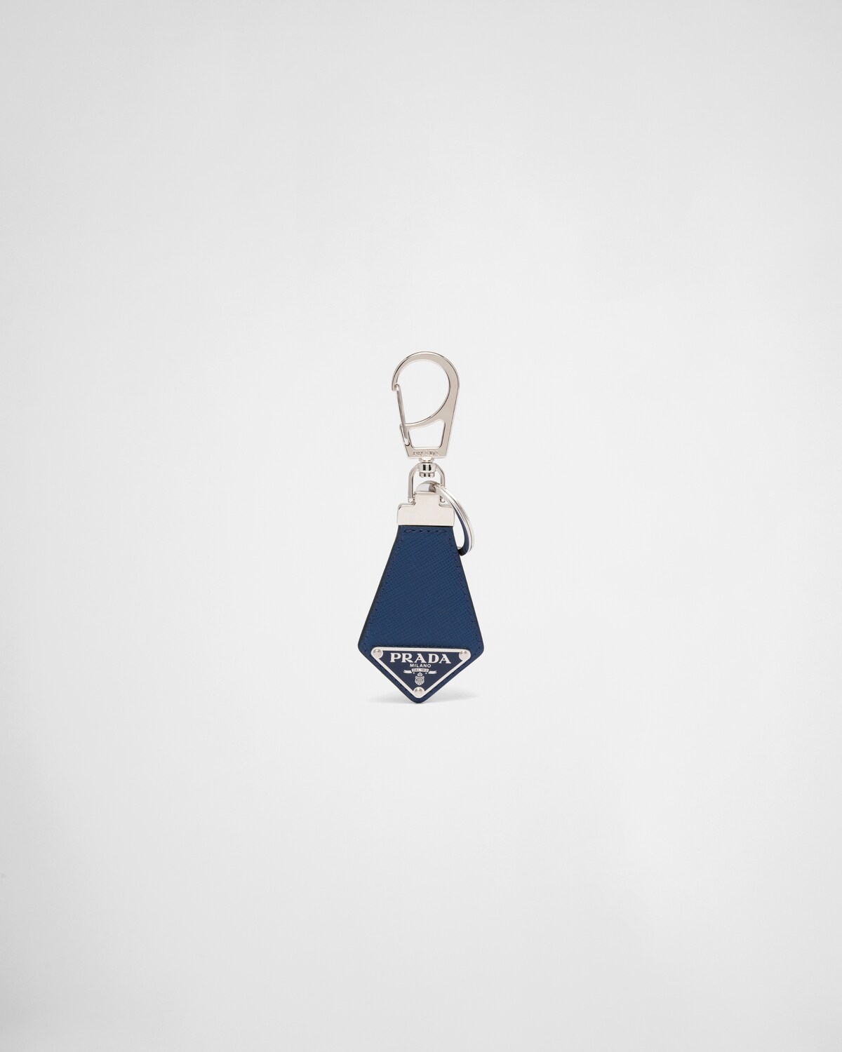 Bluette Saffiano Leather Keychain | PRADA