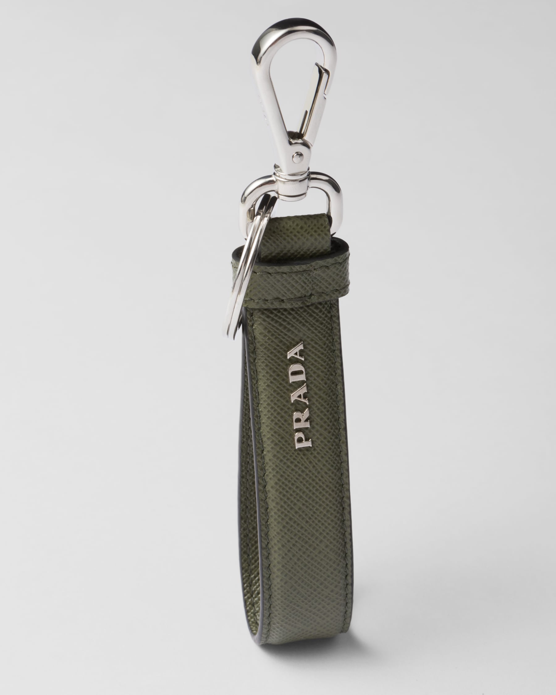 Loden Green Saffiano Leather Keychain | PRADA