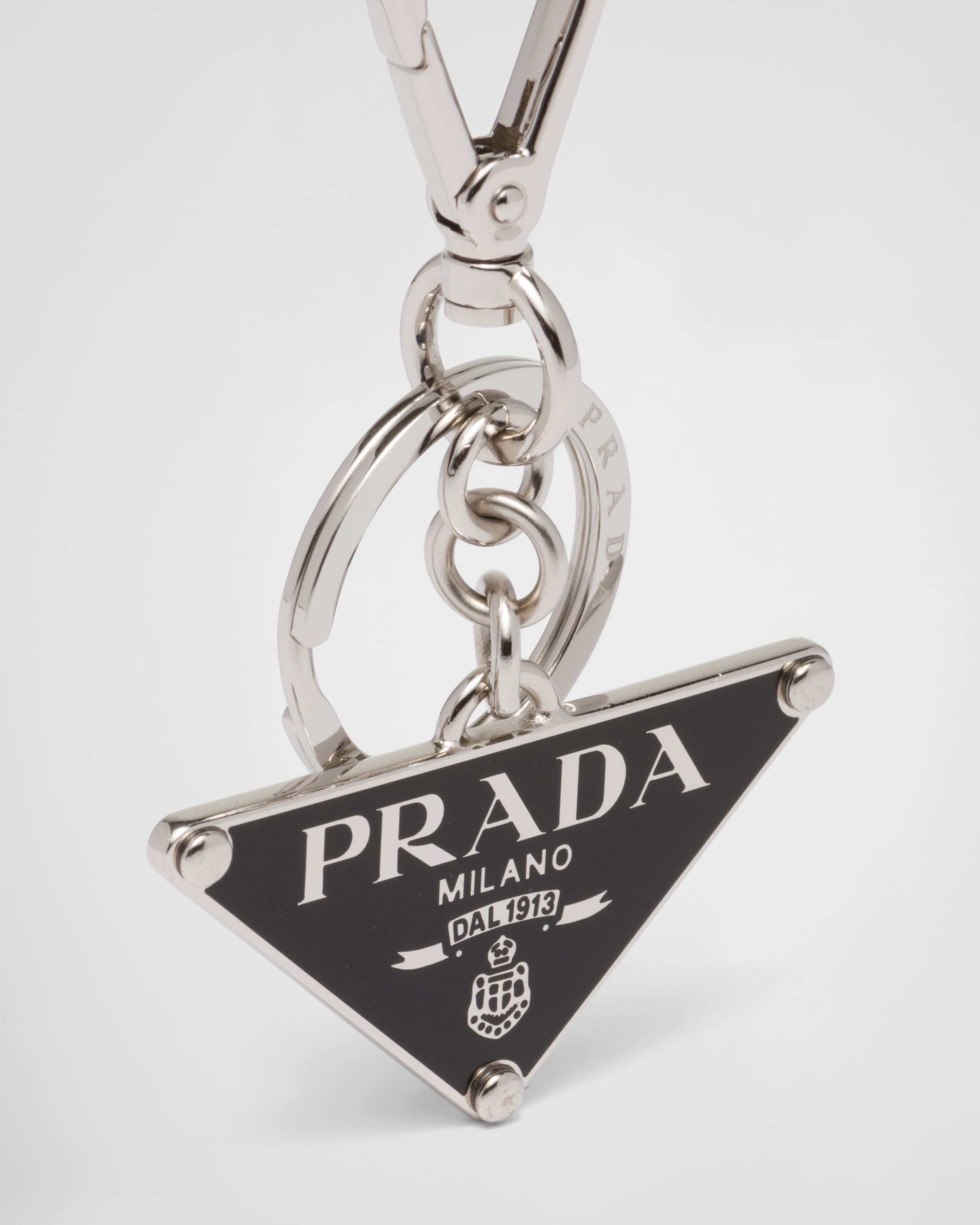 Black Metal Keychain | PRADA