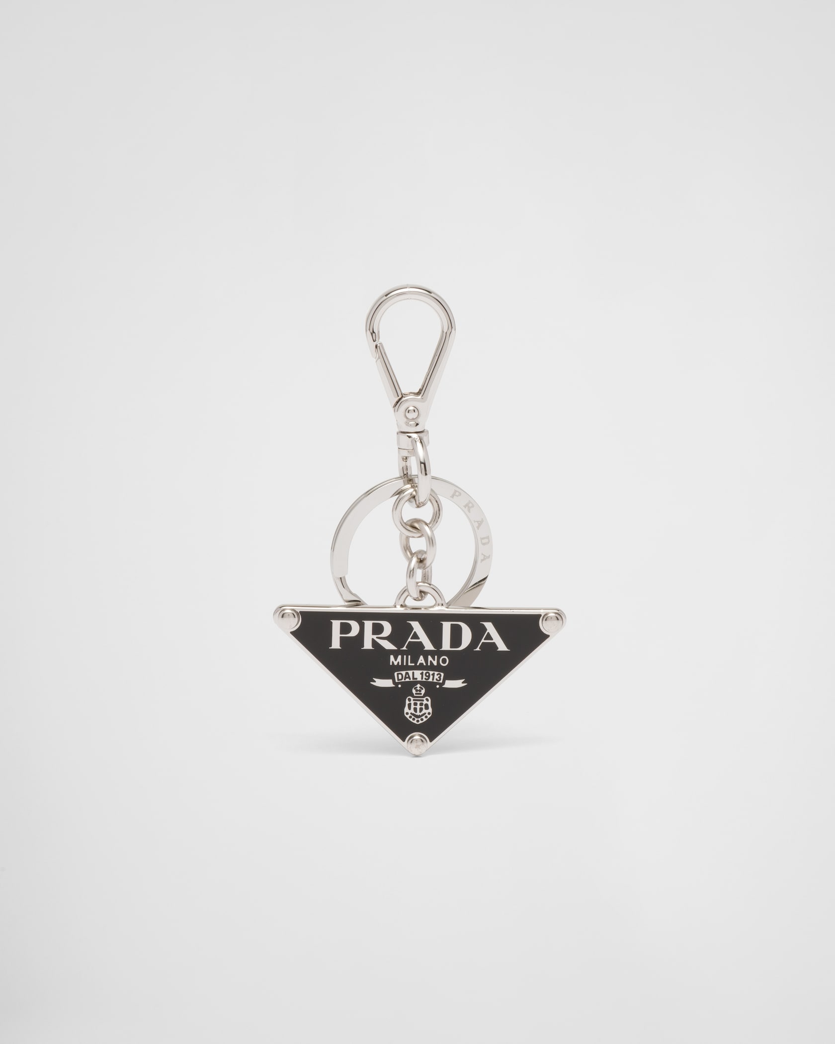 Black Metal Keychain | PRADA