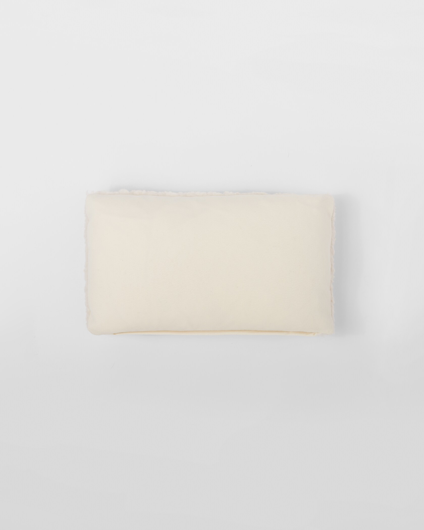 Tan/black Faux-fur Cashmere And Wool Throw Pillow | PRADA