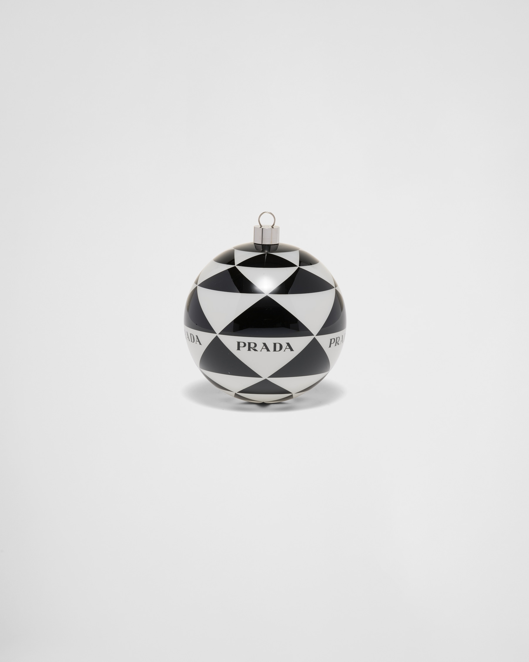 White/black Glass Christmas Ornament Set | PRADA