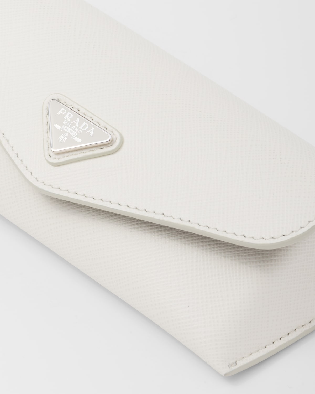 White Saffiano Leather Eyeglasses Case | PRADA - United Kingdom