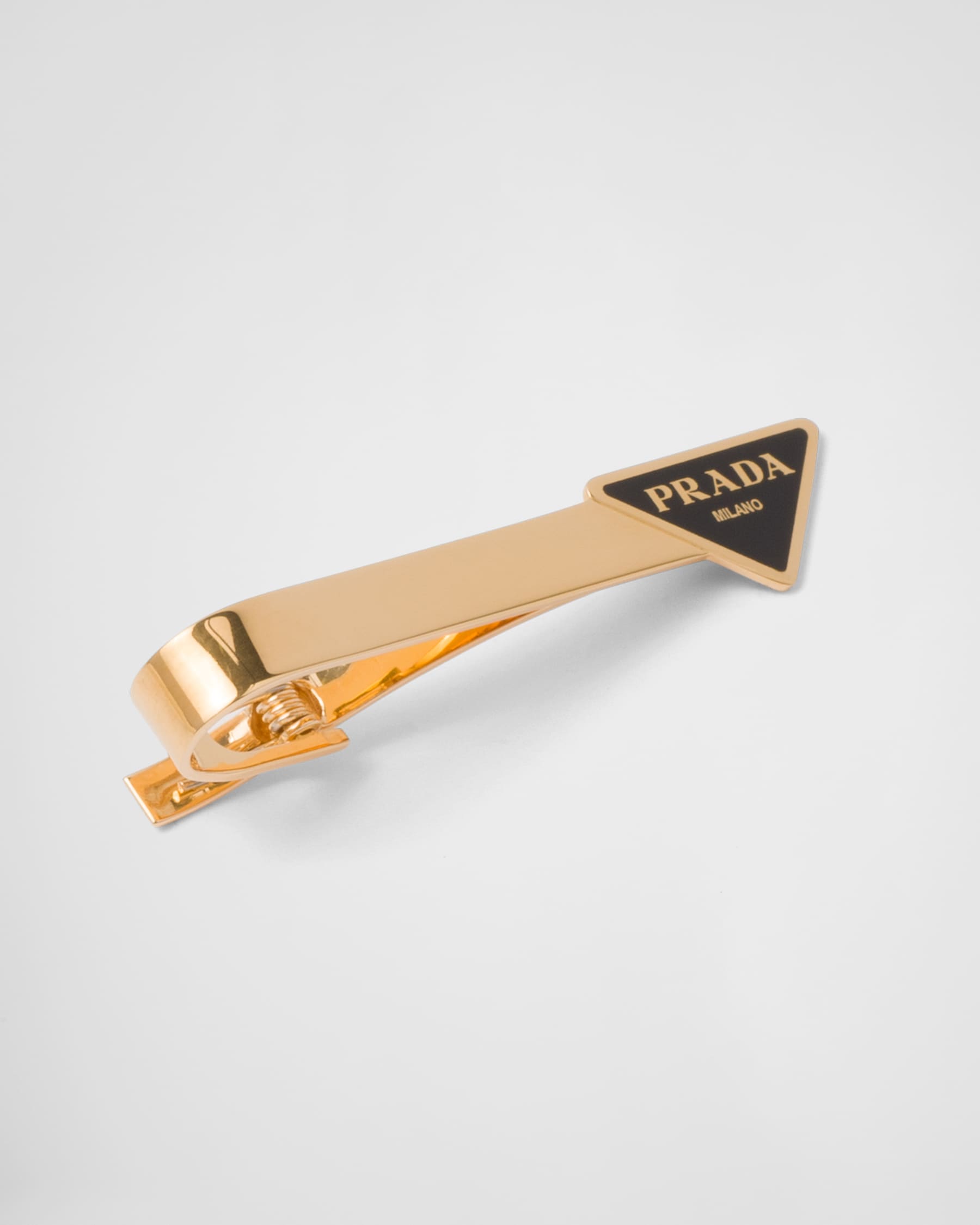 Gold/black Sterling Sliver Tie Clip | PRADA