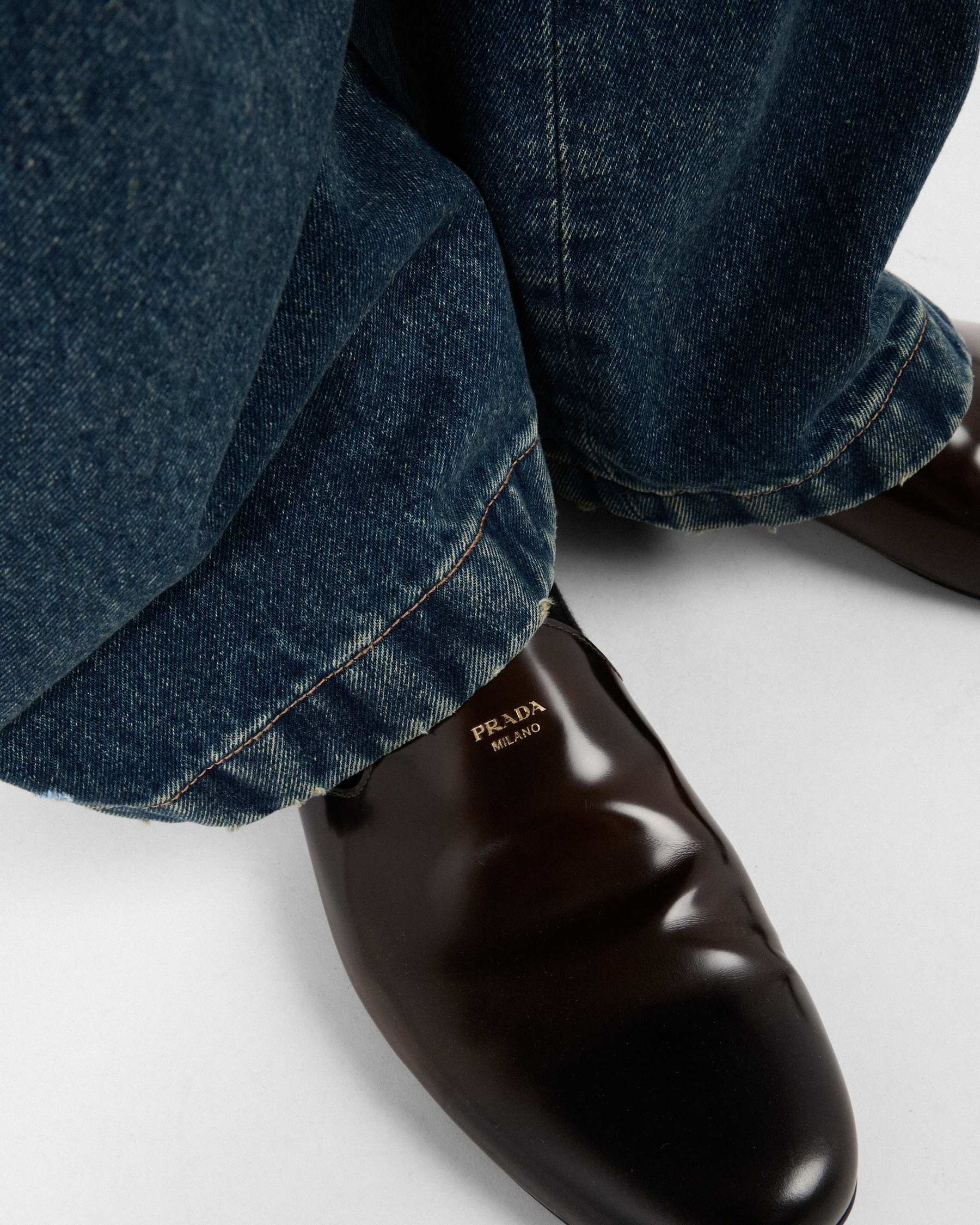 Sienna Brushed Leather Slippers | PRADA