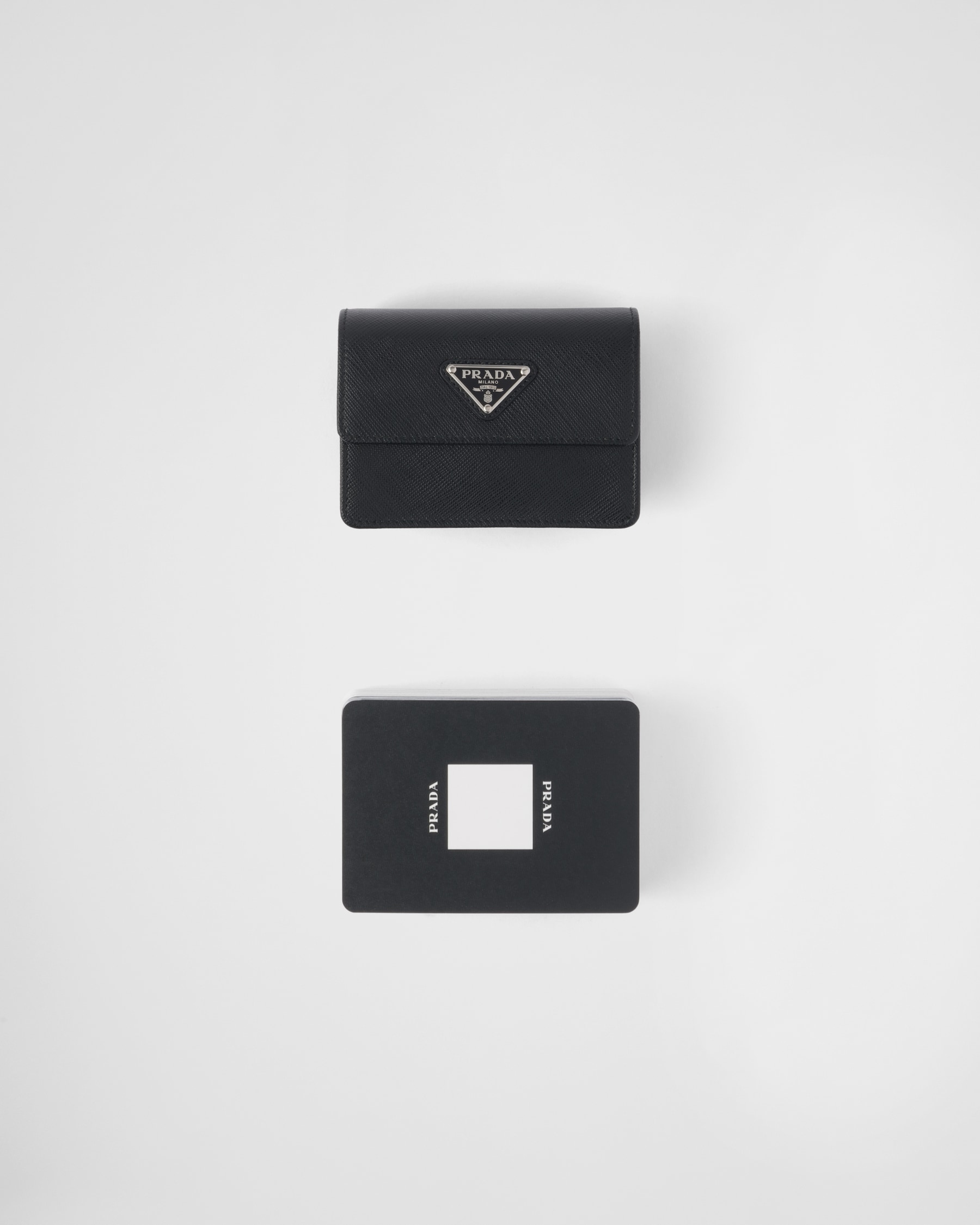 Black Saffiano Leather Playing Cards Set | PRADA