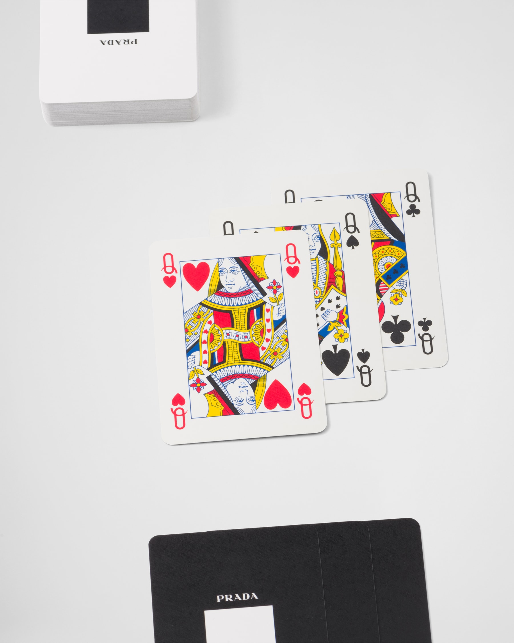Black Playing Card Kit With Three Card Decks | PRADA