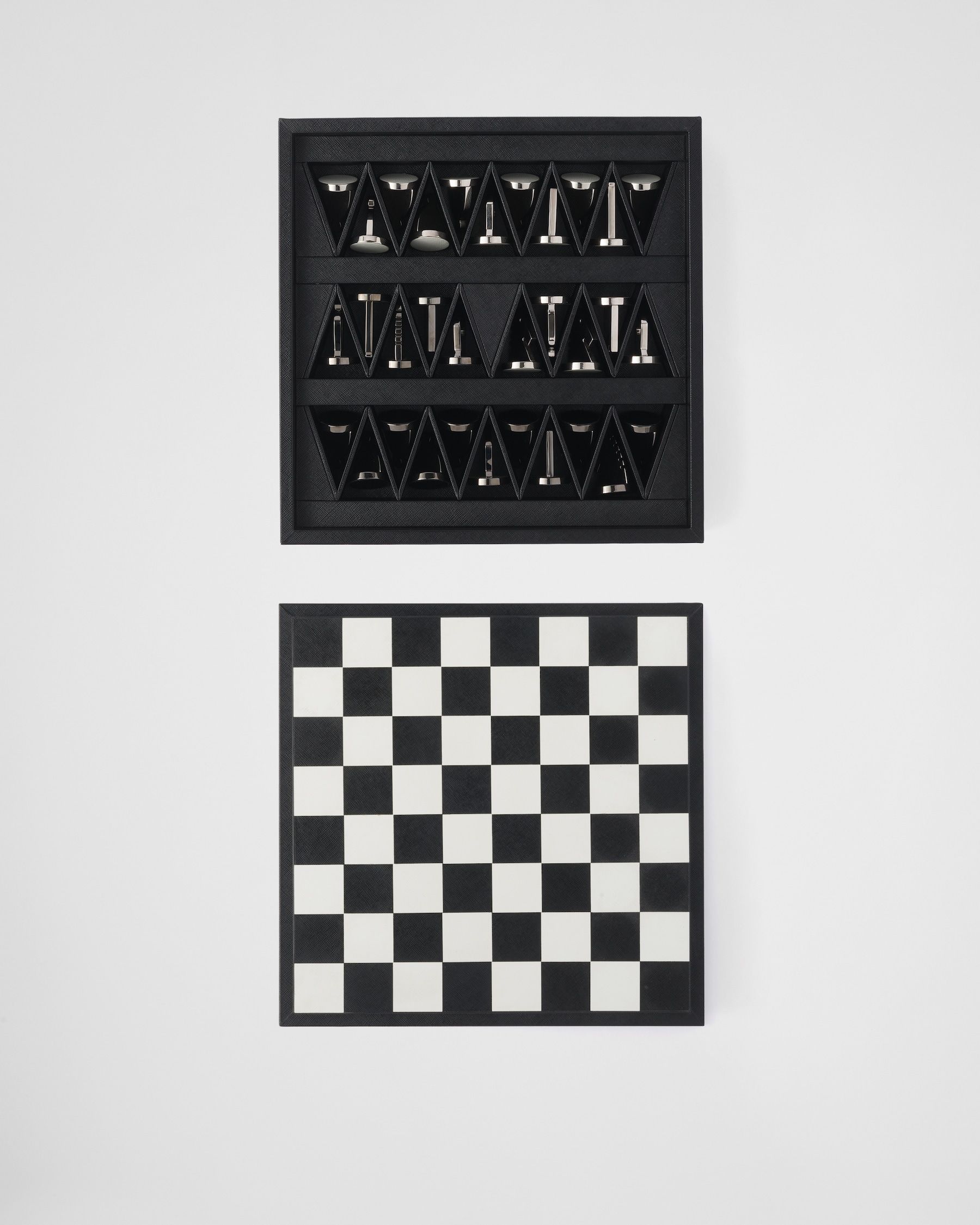 Black Saffiano Leather Chess Set | PRADA