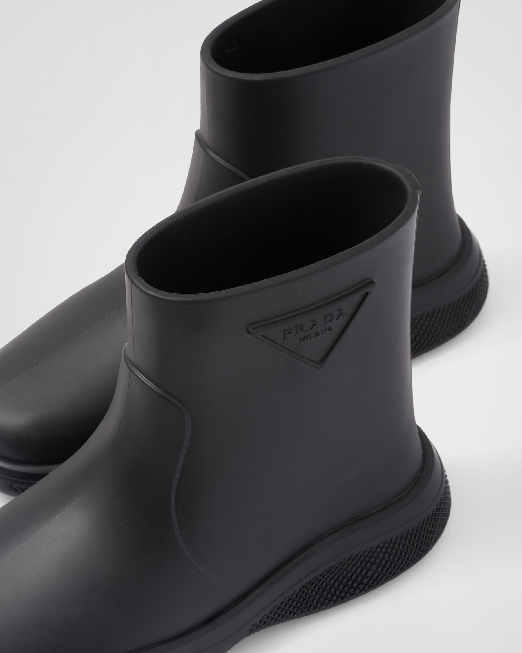 Black Foam Rubber Booties | PRADA