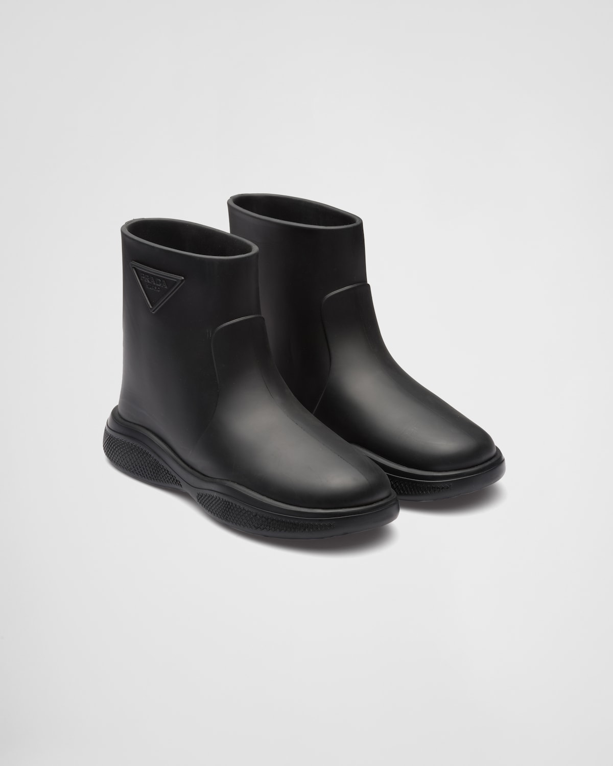 Black Foam Rubber Booties | PRADA