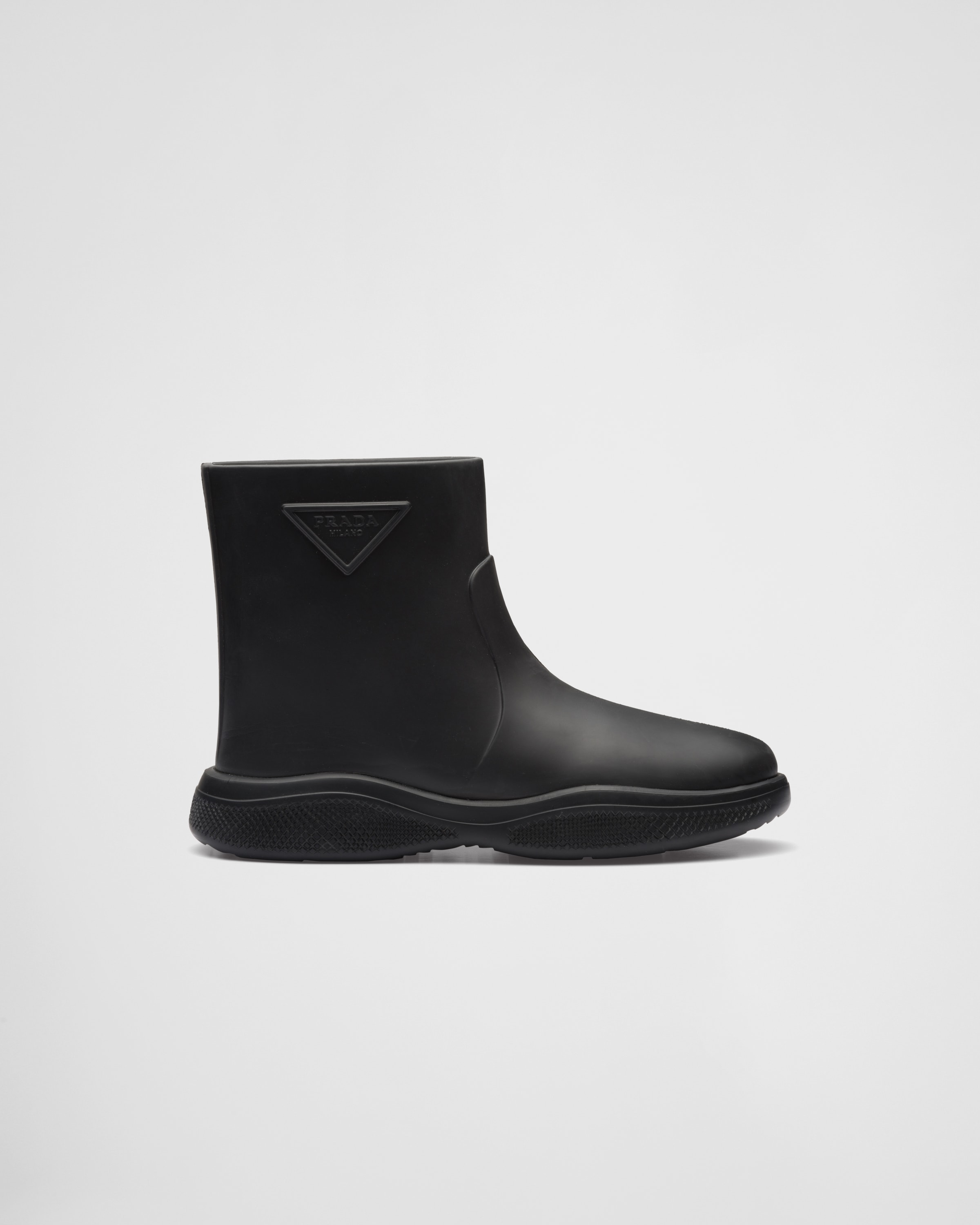Black Foam rubber booties | Prada