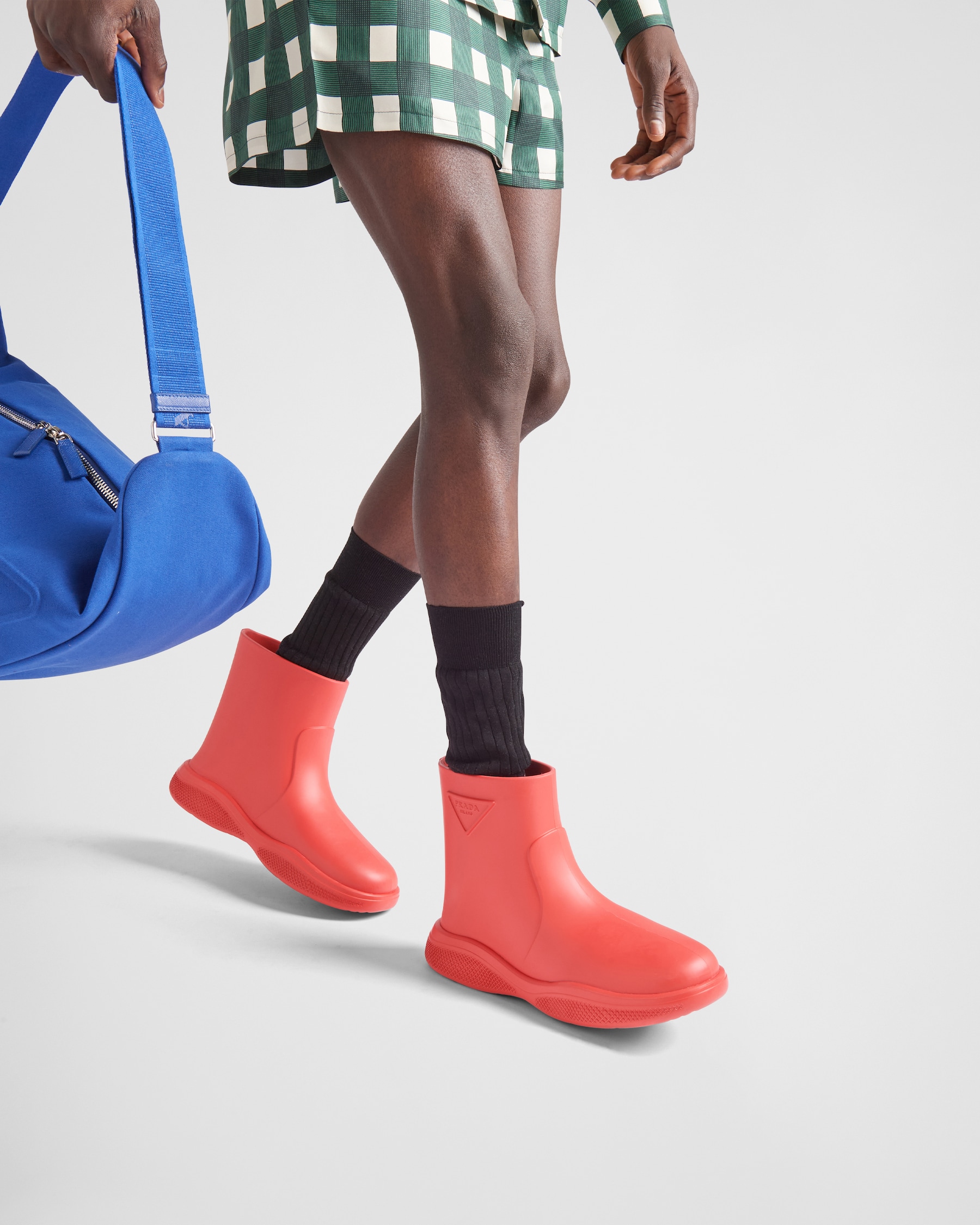 Red Foam Rubber Booties | PRADA