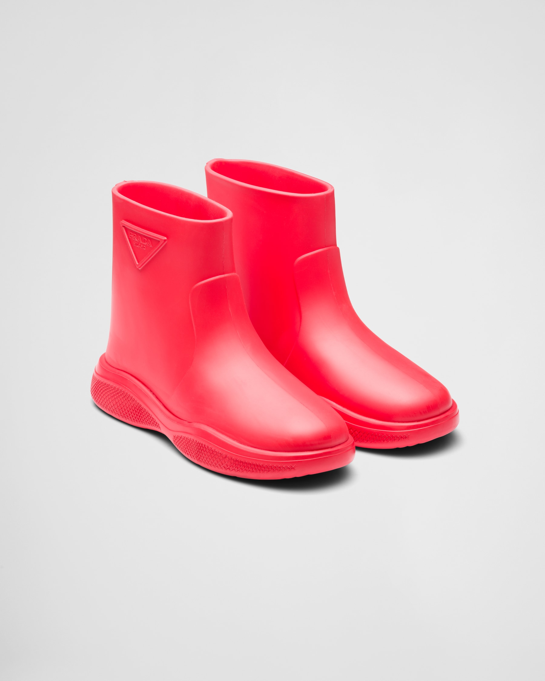 Red Foam Rubber Booties | PRADA