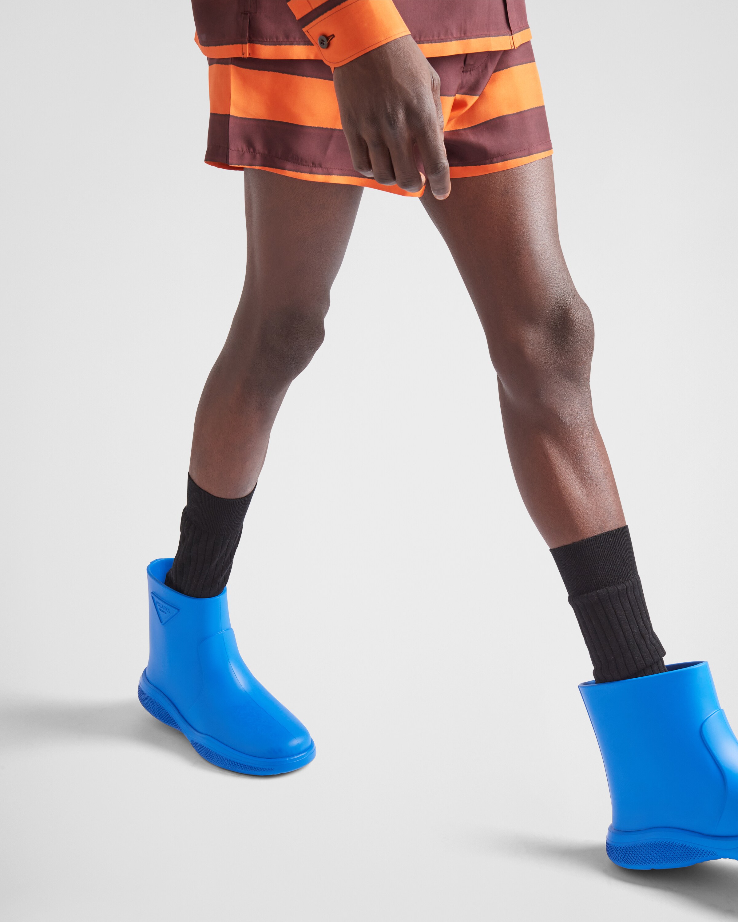 Sapphire Blue Foam rubber booties | Prada