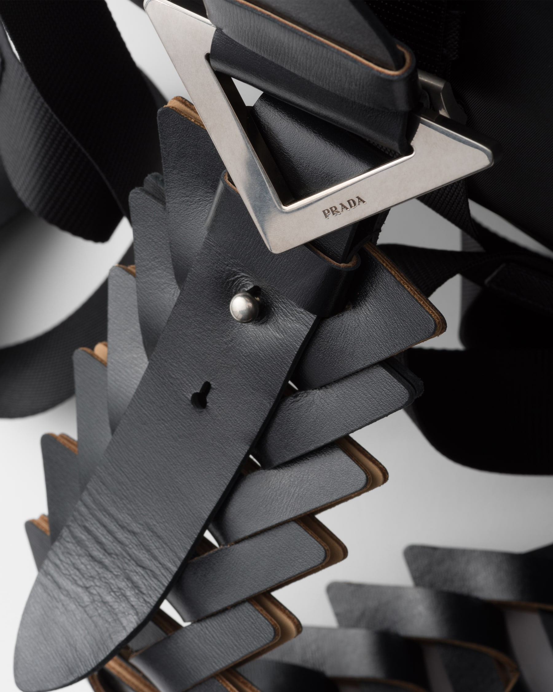 Black Leather Shoulder Strap | PRADA