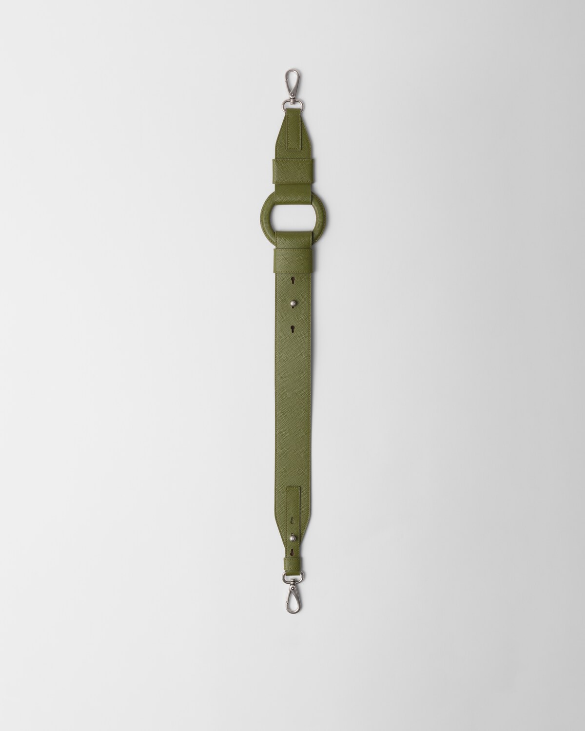Fern Green Printed Saffiano Leather Shoulder Strap | PRADA