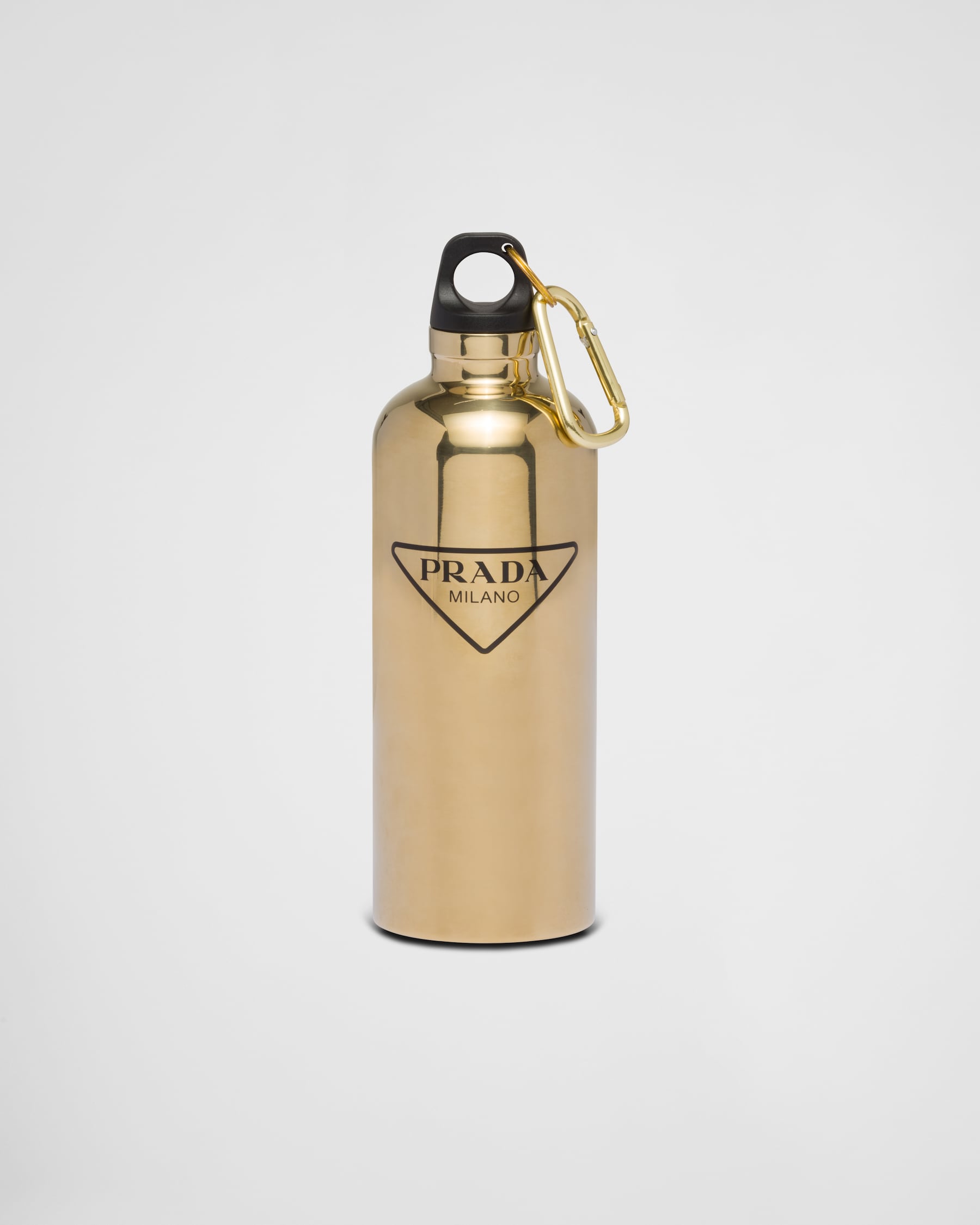 Gold/black Stainless Steel Insulated Water Bottle, 500 Ml | PRADA
