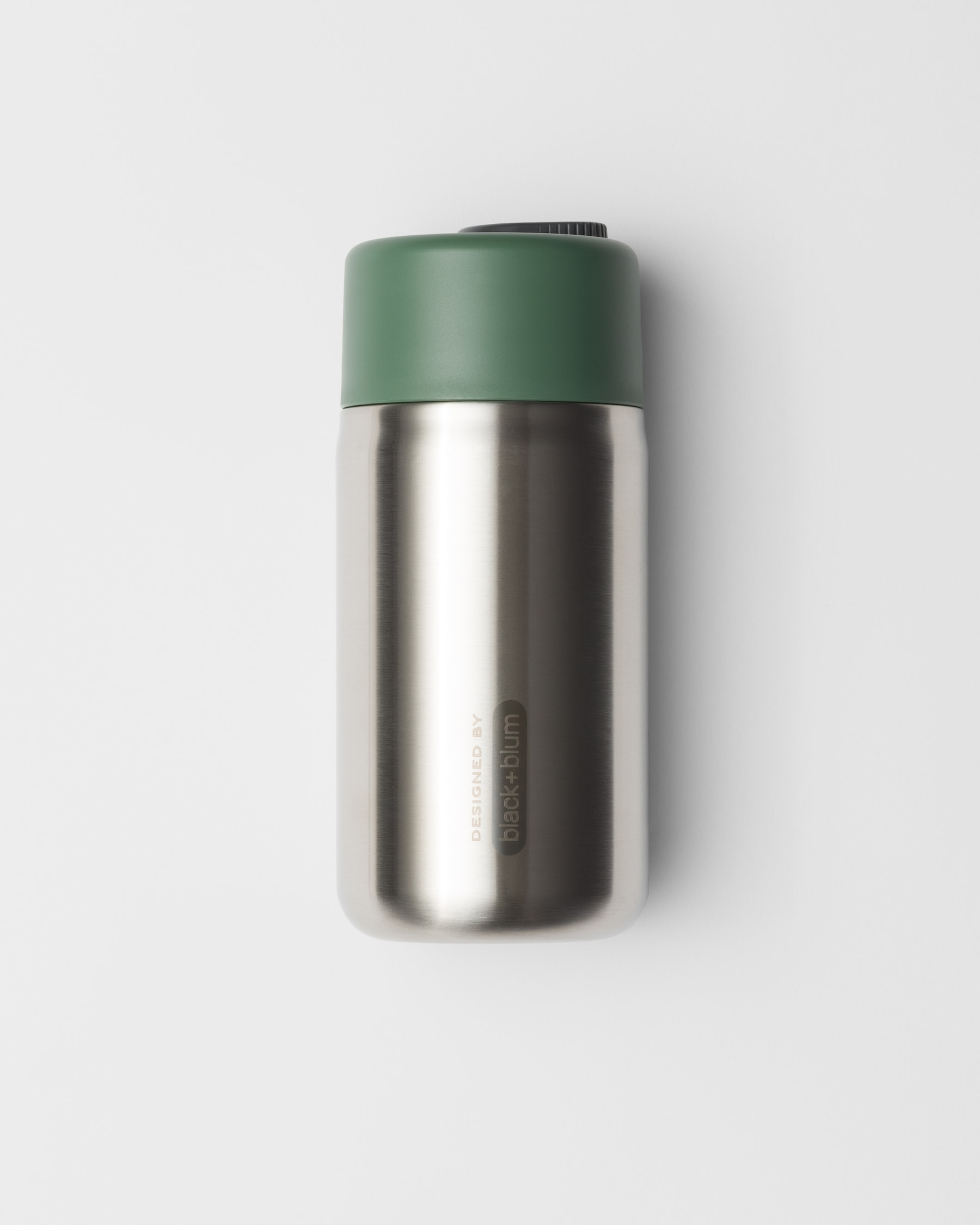 Silver/spruce Stainless Steel Travel Mug, 340 Ml | PRADA