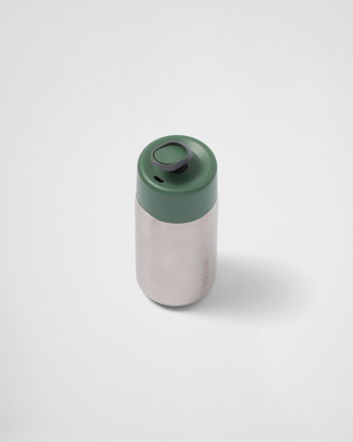 Silver/spruce Stainless Steel Travel Mug, 340 Ml | PRADA