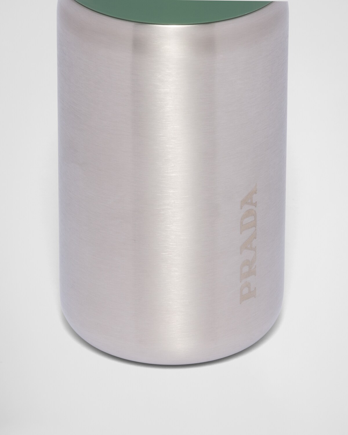 Silver/spruce Stainless Steel Travel Mug, 340 Ml | PRADA