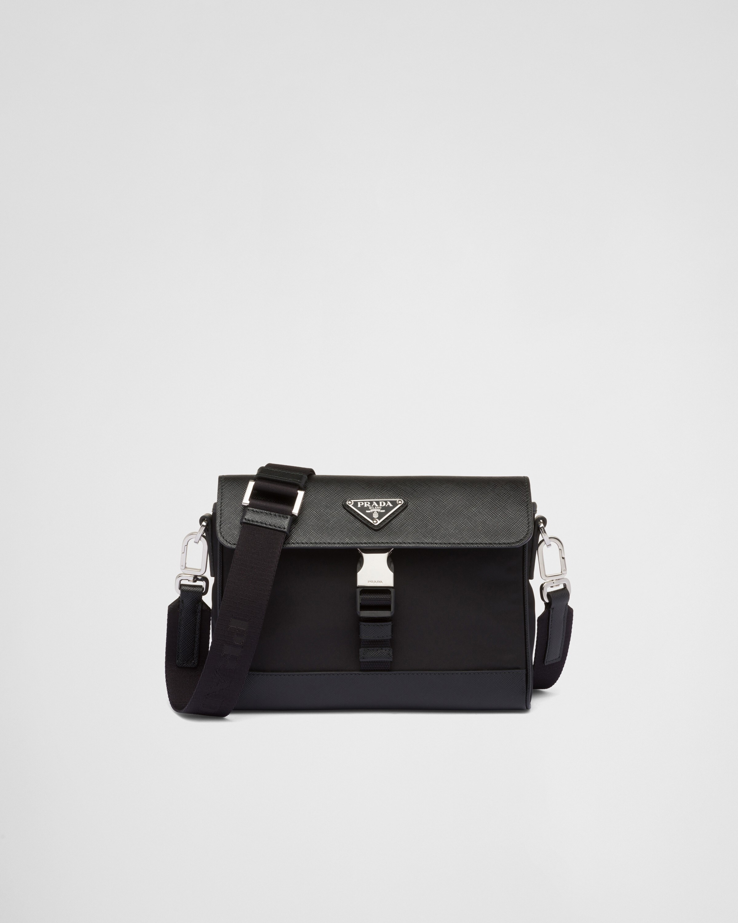 Black Re-nylon And Saffiano Shoulder Bag | PRADA