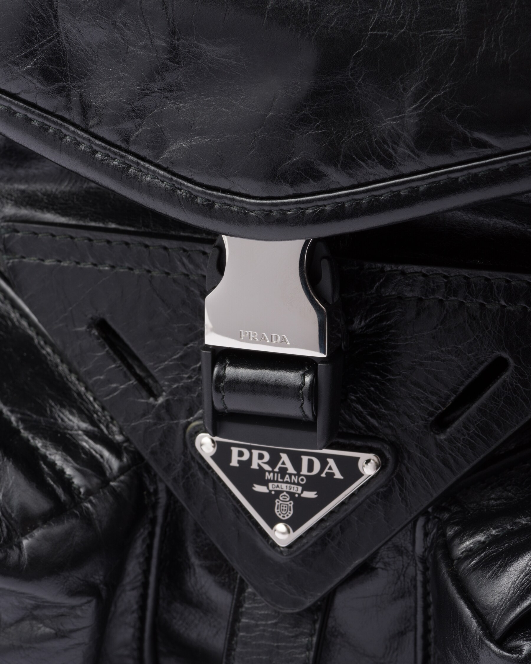 Black Leather Shoulder Bag | PRADA