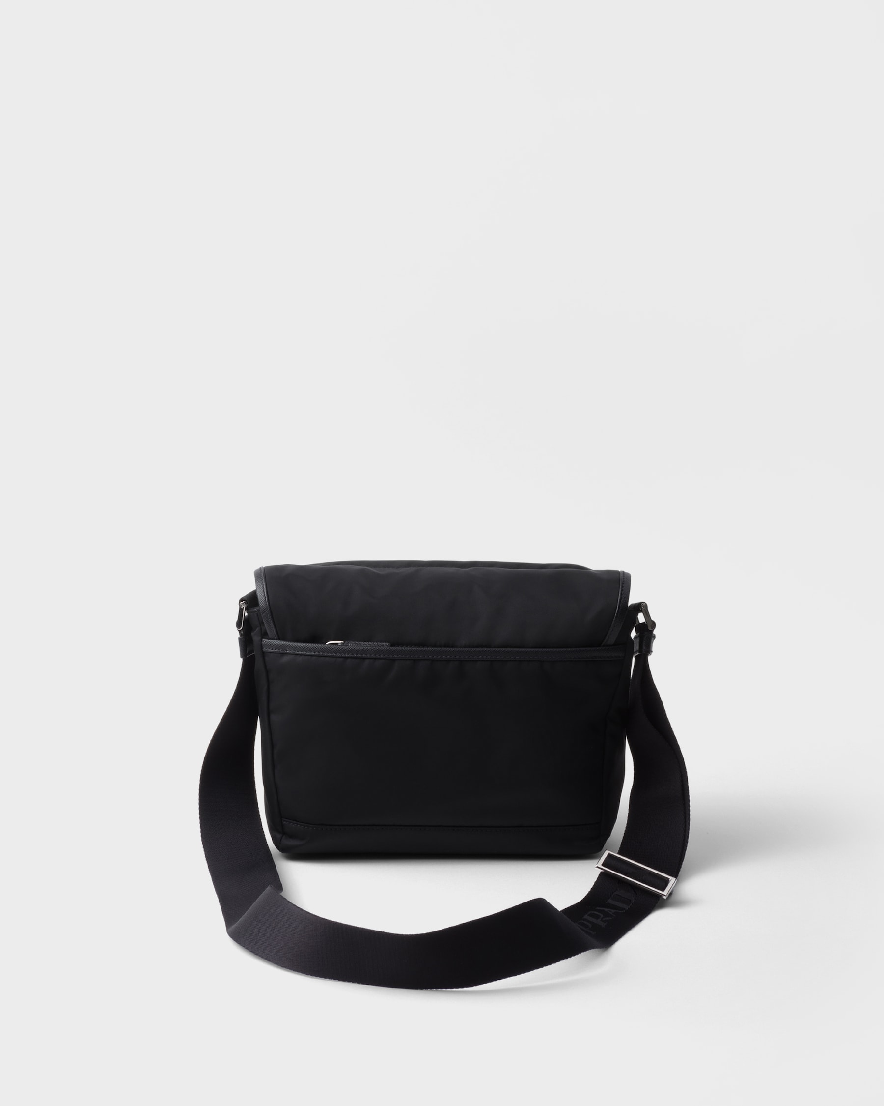 Black Re-nylon And Saffiano Leather Shoulder Bag | PRADA